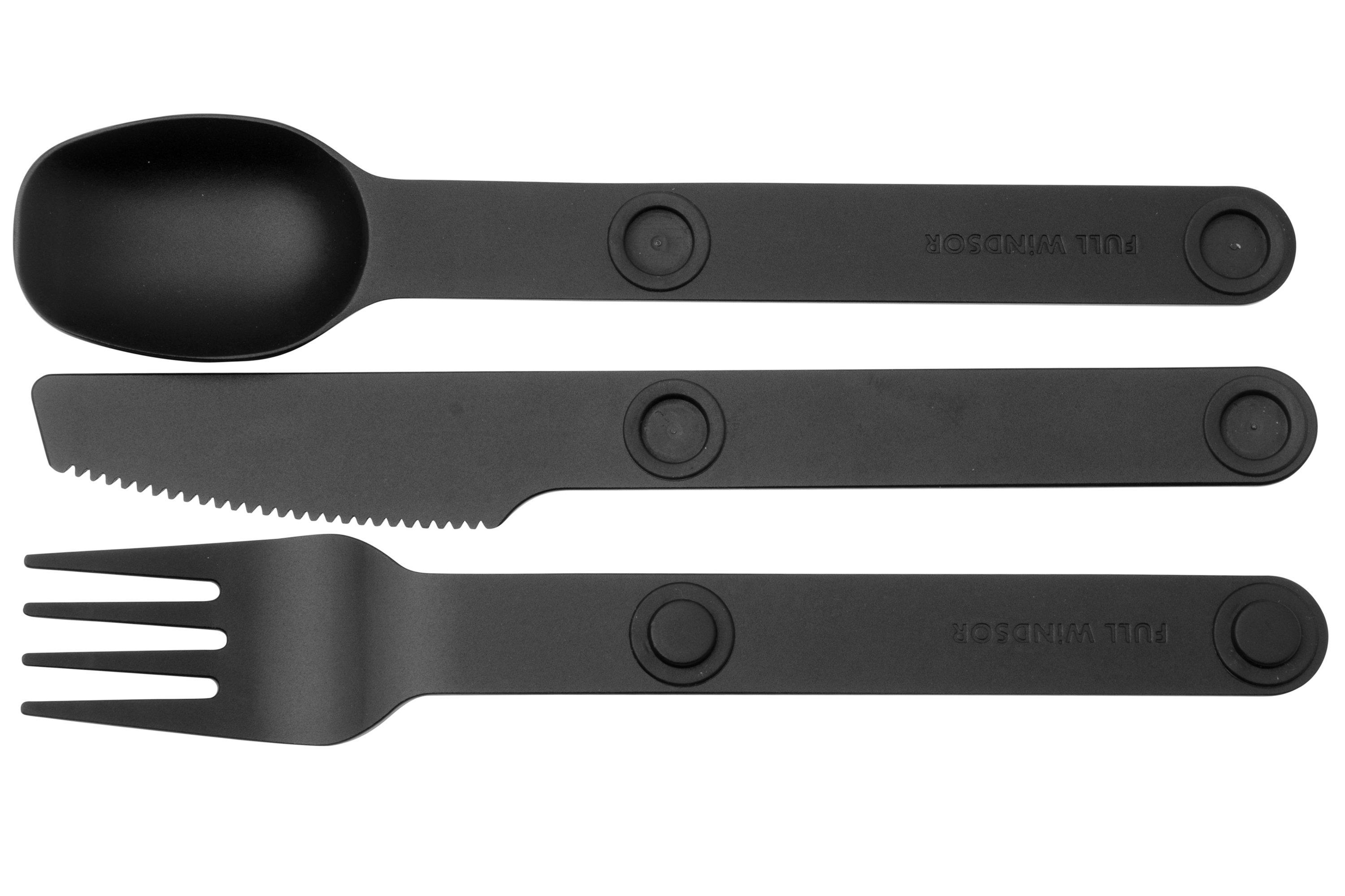 FULL WiNDSOR Magware MAG-SS-BLK Charcoal Black, outdoor cutlery ...