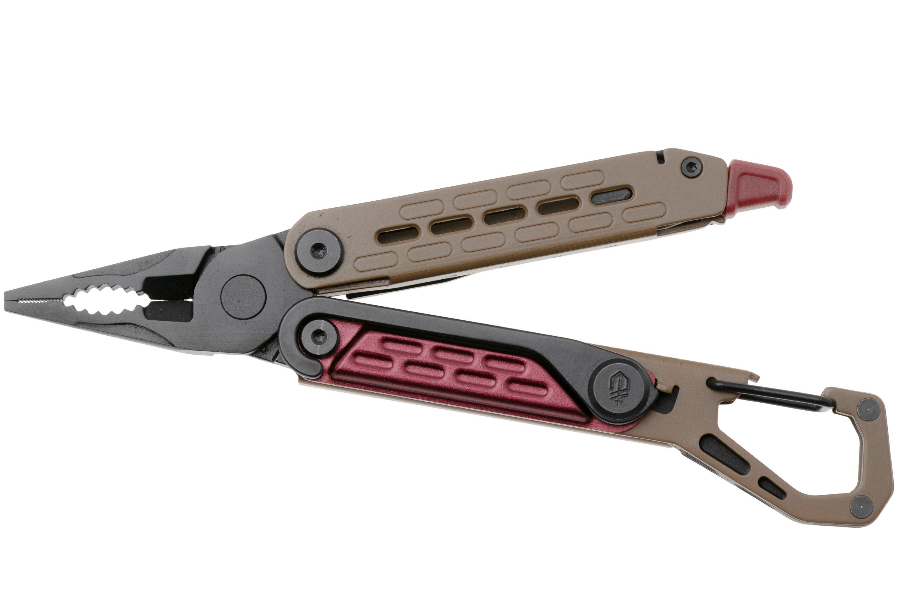 Gerber Stakeout Spark 1070226, Black Oxide Stainless Steel, Red/Coyote Brown, multi-tool ...