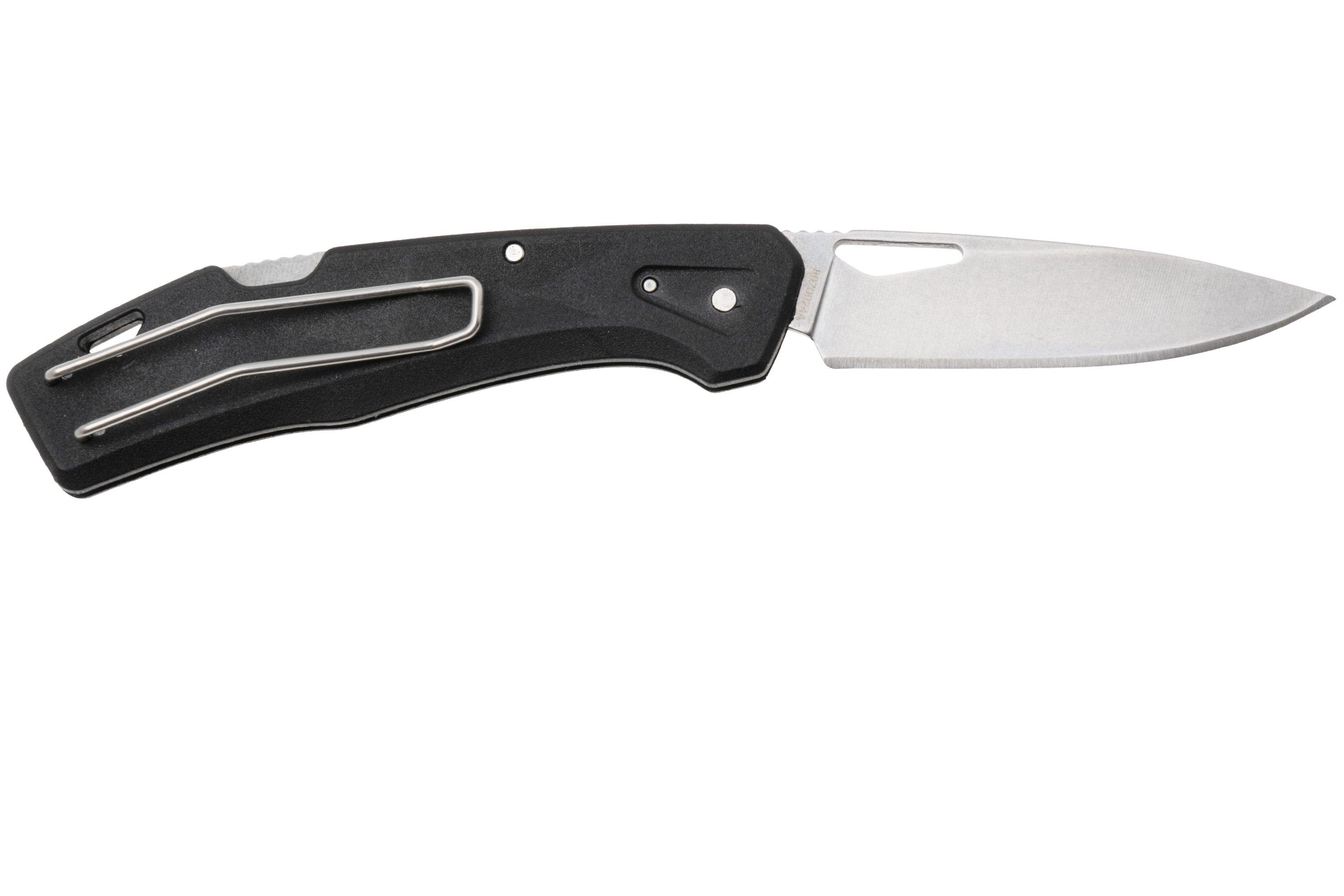 Gerber LST 1074516, Stonewashed 440A, Black Nylon pocket knife ...