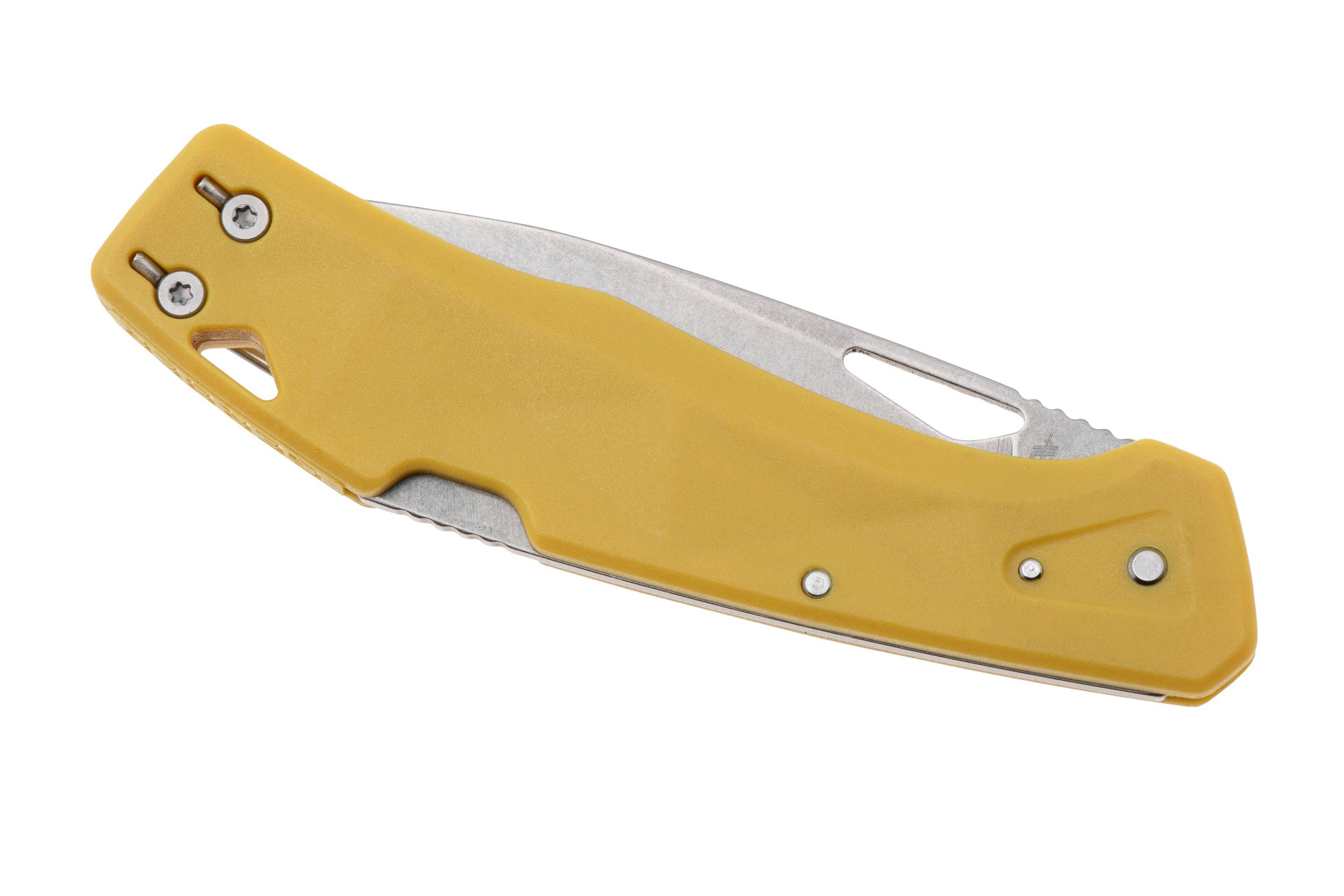 Gerber LST 1074520, Stonewashed 440A, Yellow Nylon pocket knife ...
