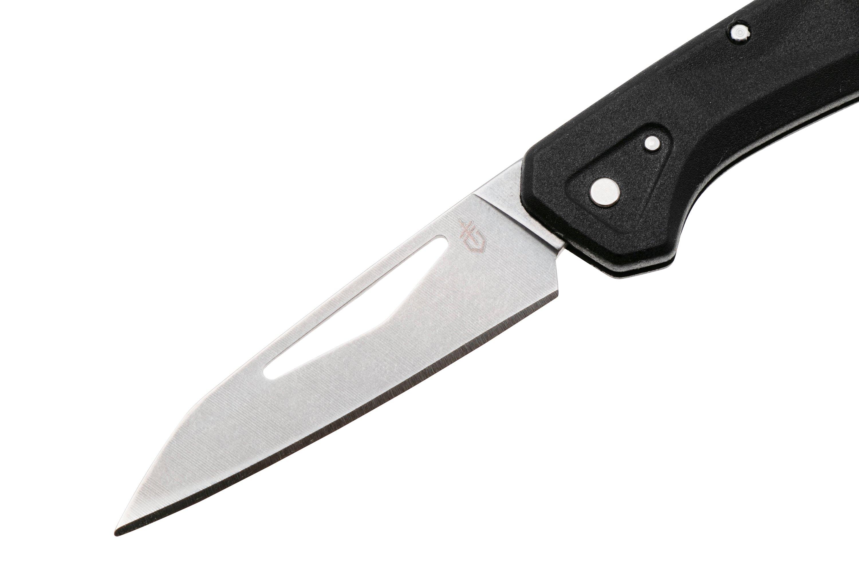 Gerber LST Mini 1074528, Stonewashed 440A, Black Nylon pocket knife ...