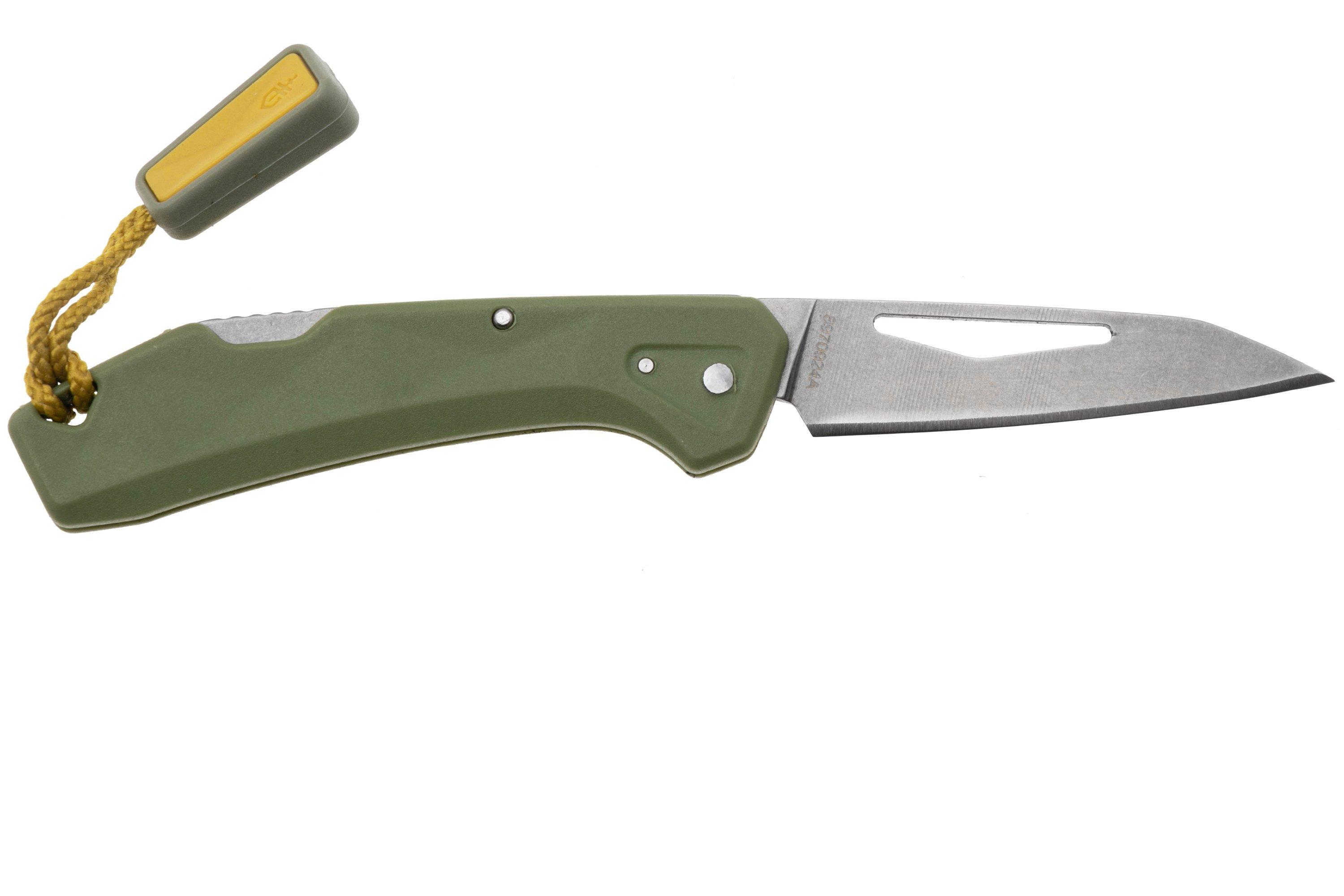 Gerber LST Mini 1074530, Stonewashed 440A, Green Nylon pocket knife ...
