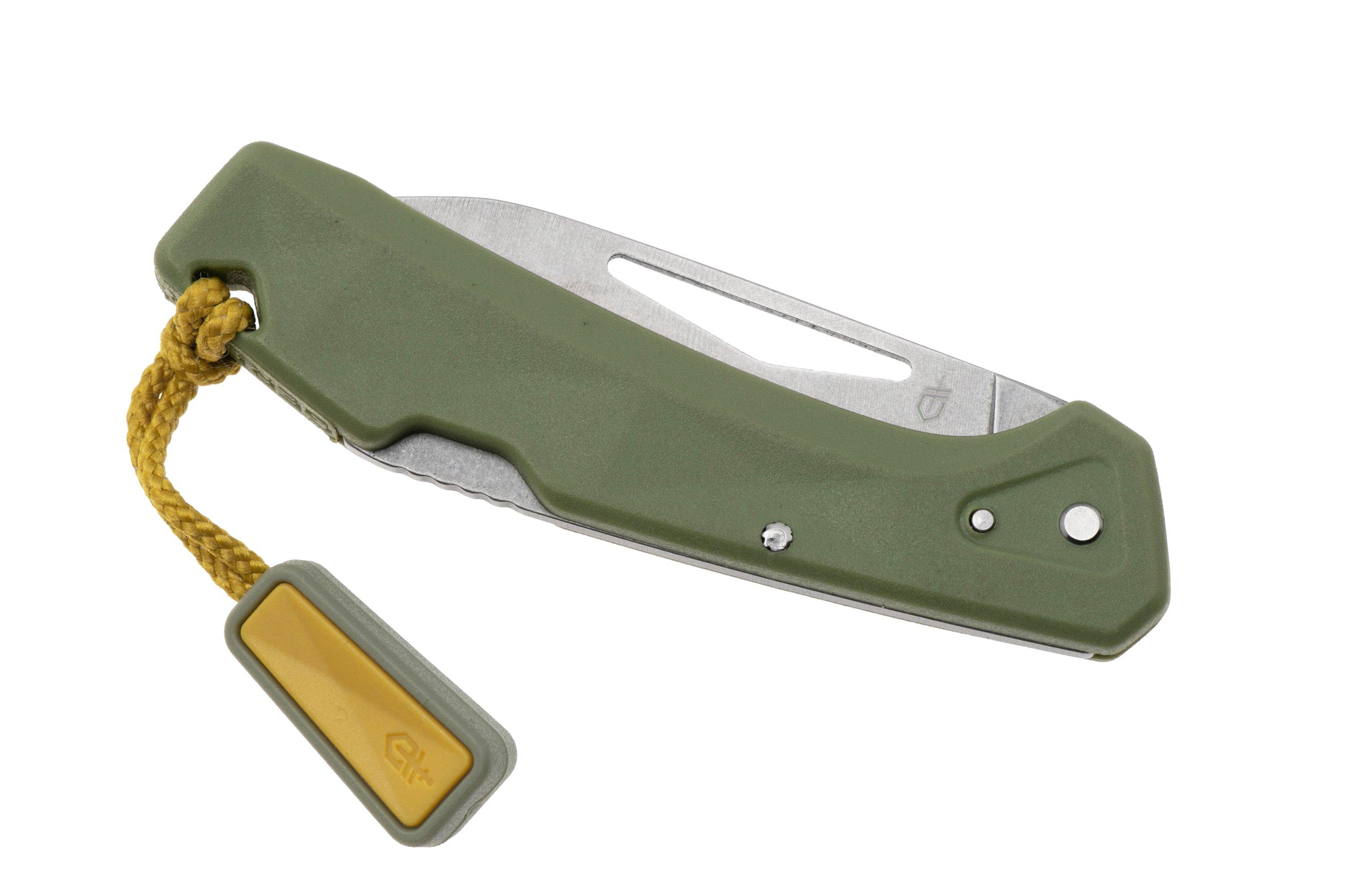 Gerber LST Mini 1074530, Stonewashed 440A, Green Nylon pocket knife ...