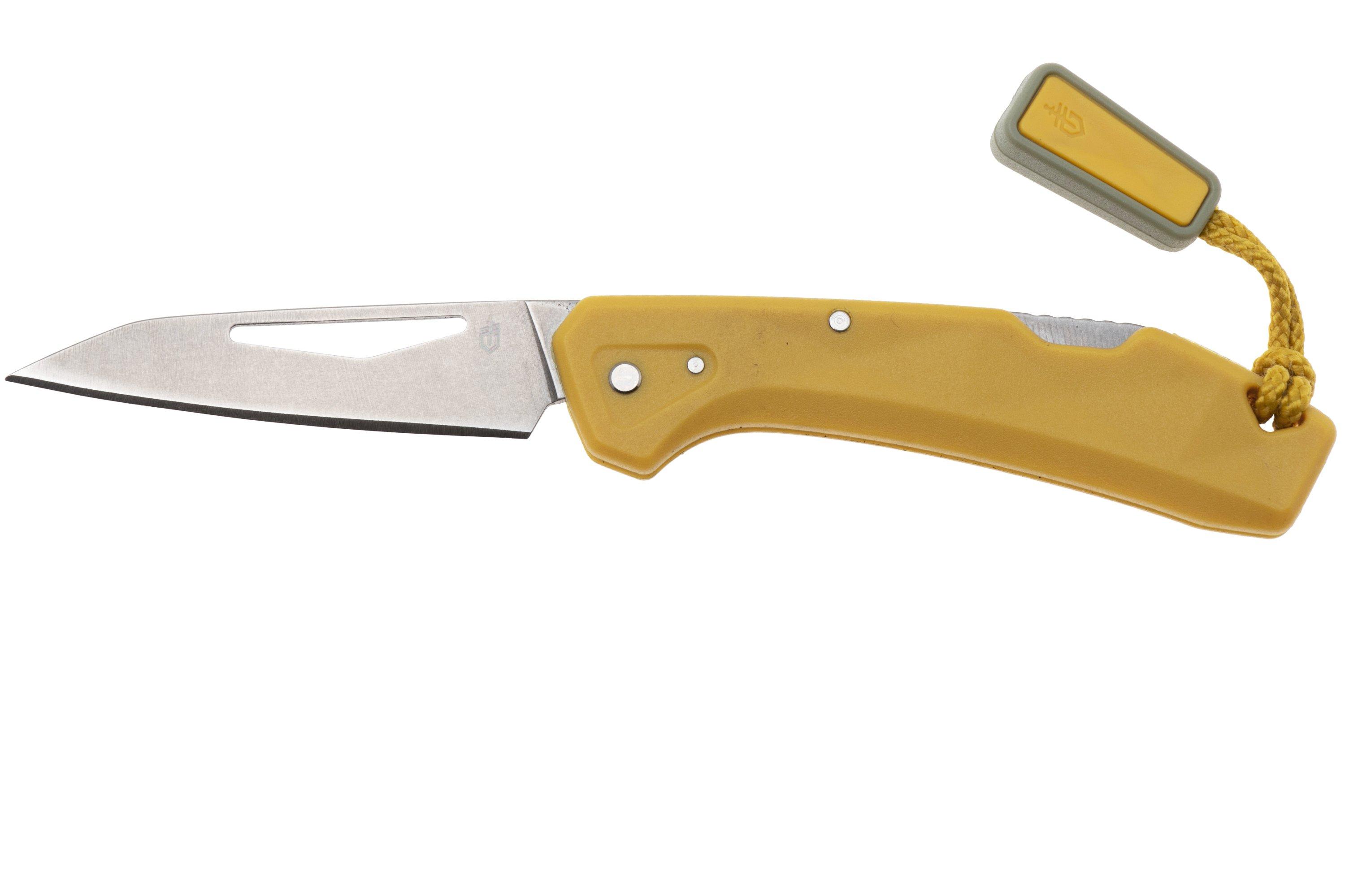 Gerber LST Mini 1074532, Stonewashed 440A, Yellow Nylon pocket knife ...