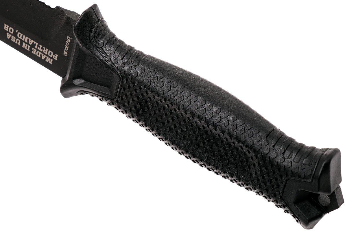 Gerber Strongarm Fixed Blade Black SE 30-001060N partially serrated ...