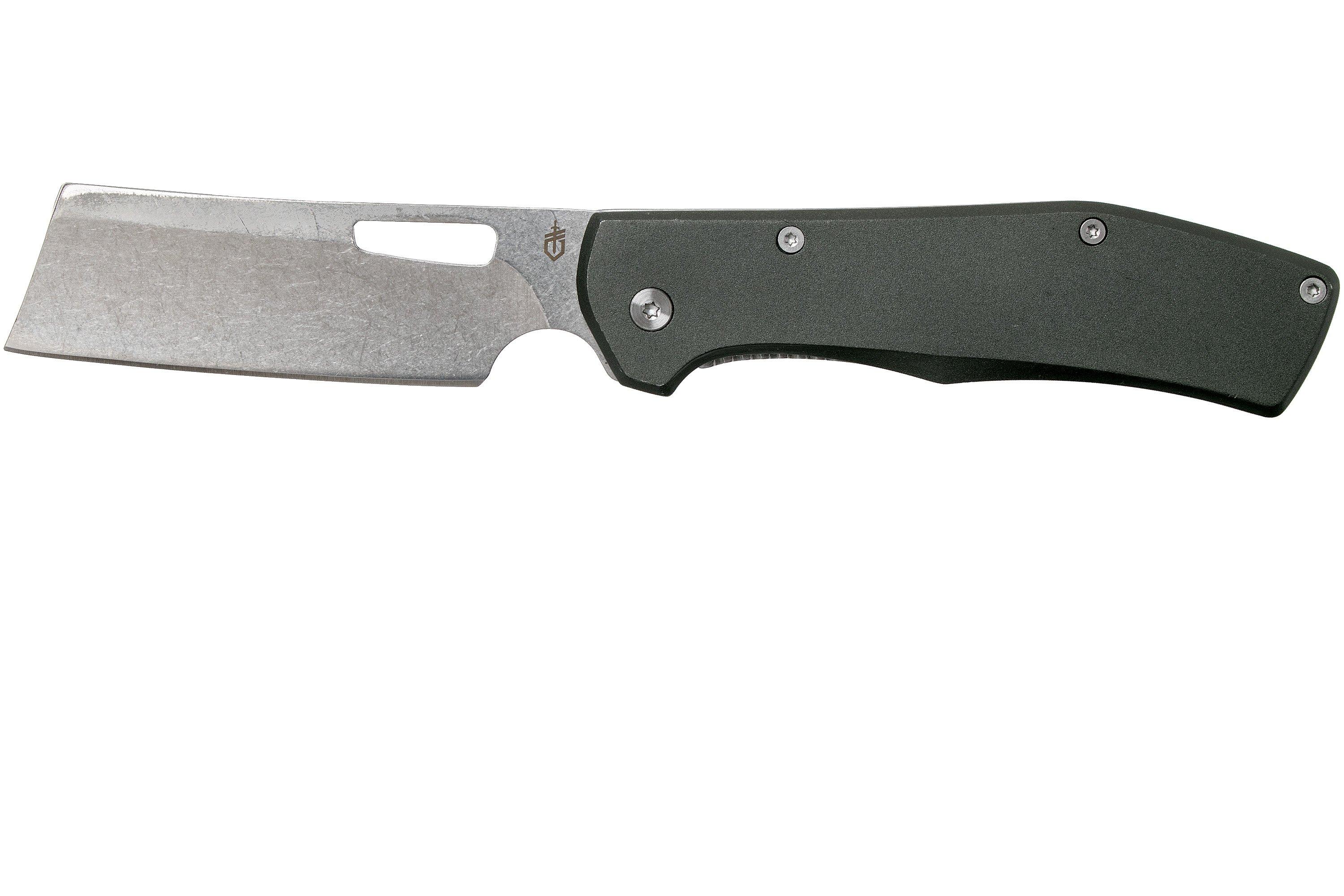 Gerber Flatiron 30-001494 Grey folding cleaver pocket knife ...