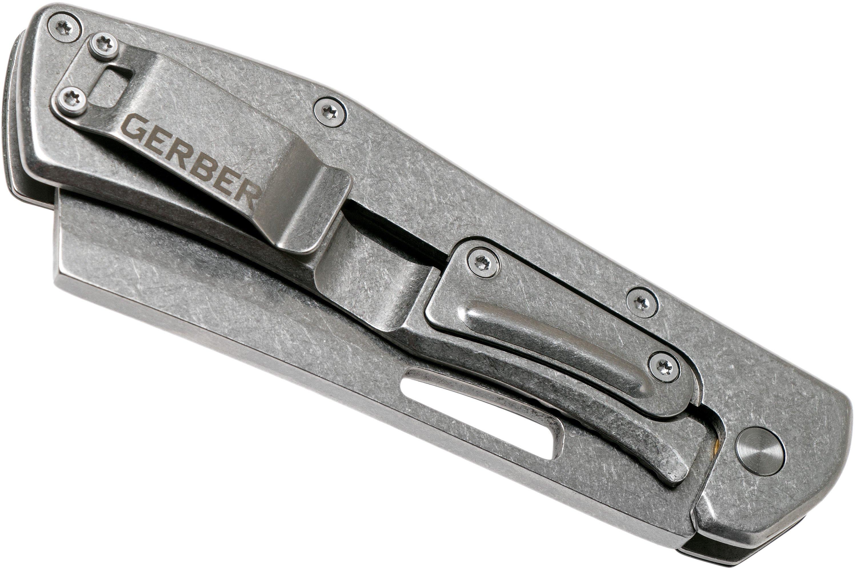 Gerber Flatiron 30-001494 Grey folding cleaver pocket knife ...