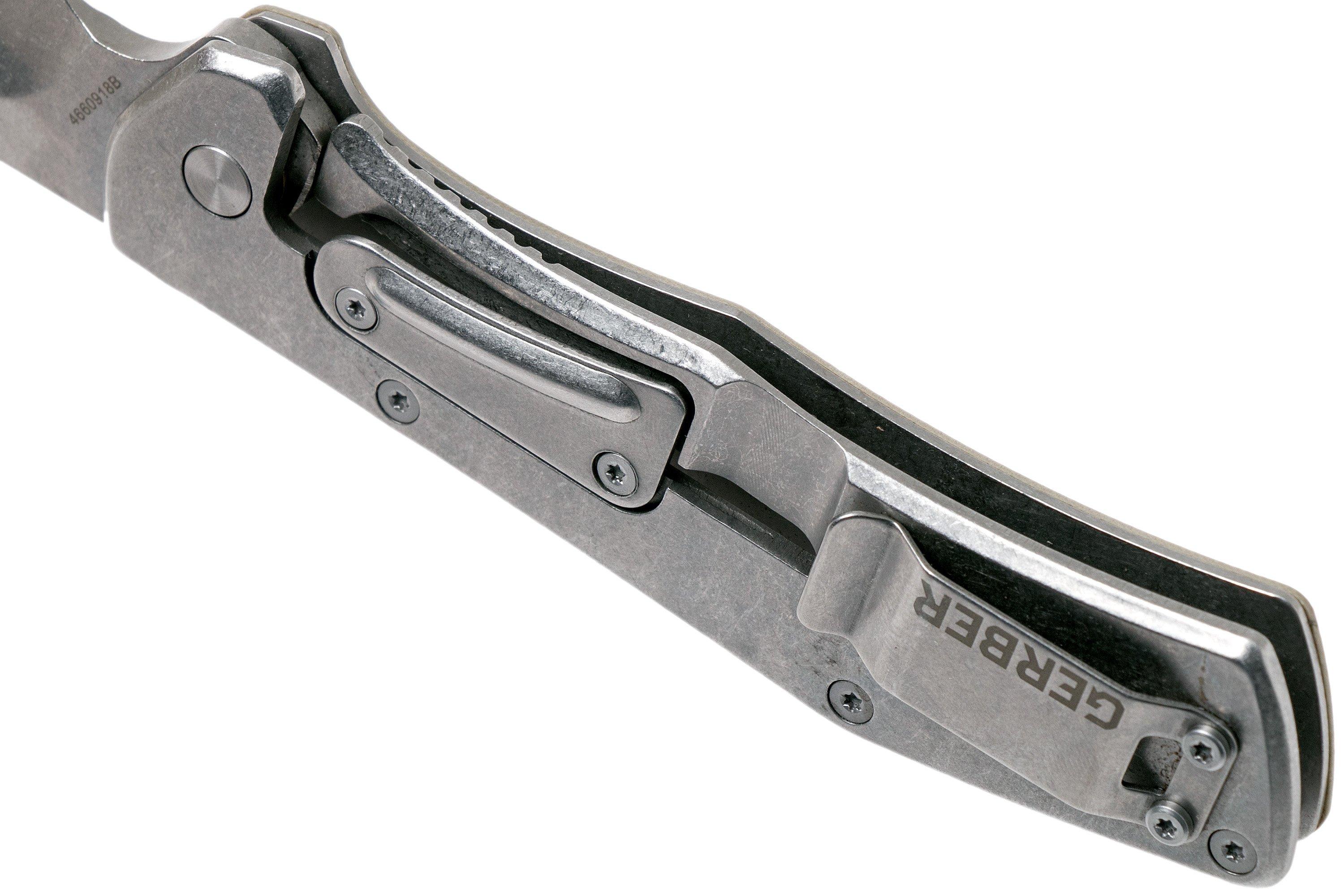 Gerber Flatiron 30-001495 folding cleaver pocket knife | Advantageously ...