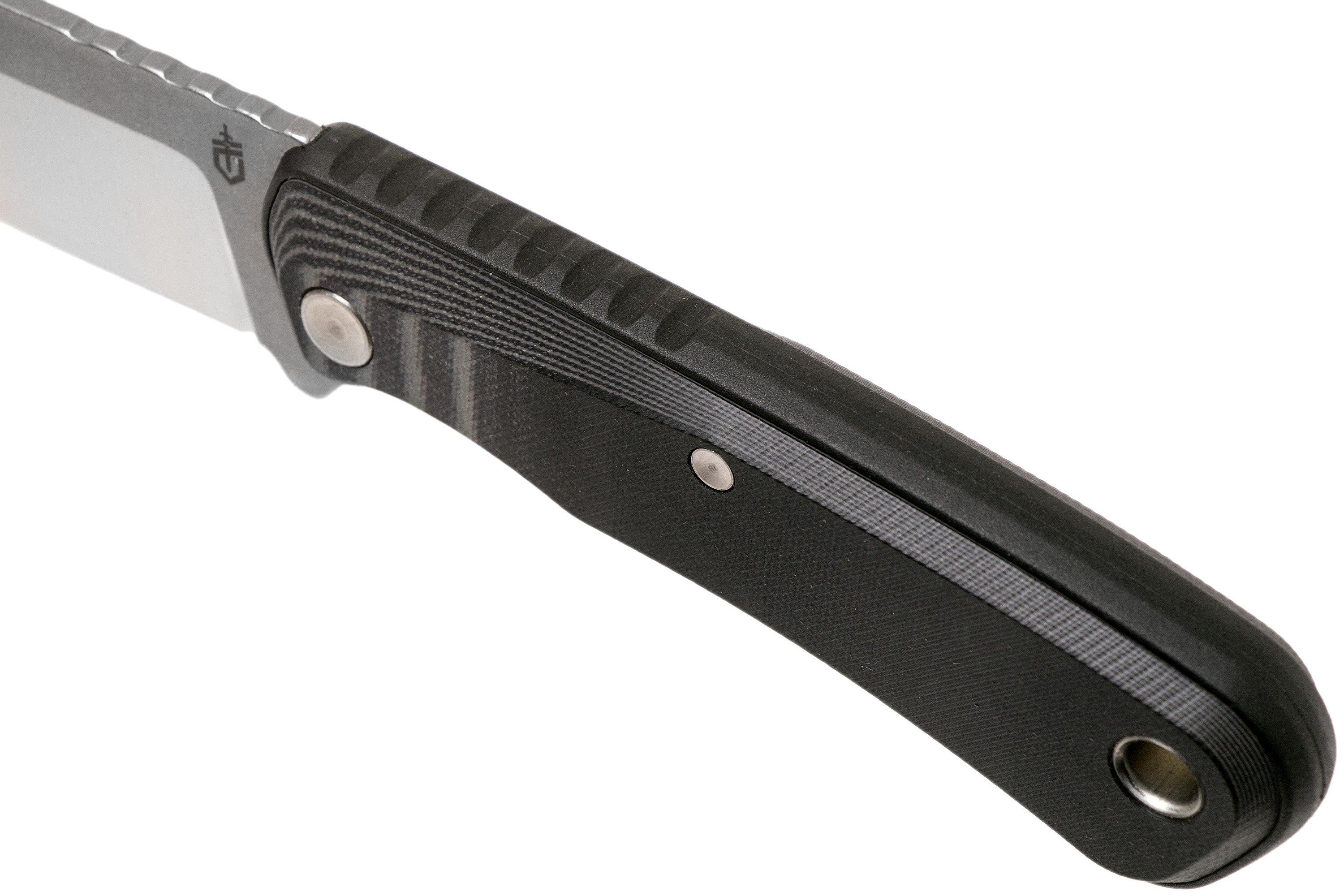 Gerber Downwind Fixed Drop Point 30-001817 Black G10, outdoor knife ...