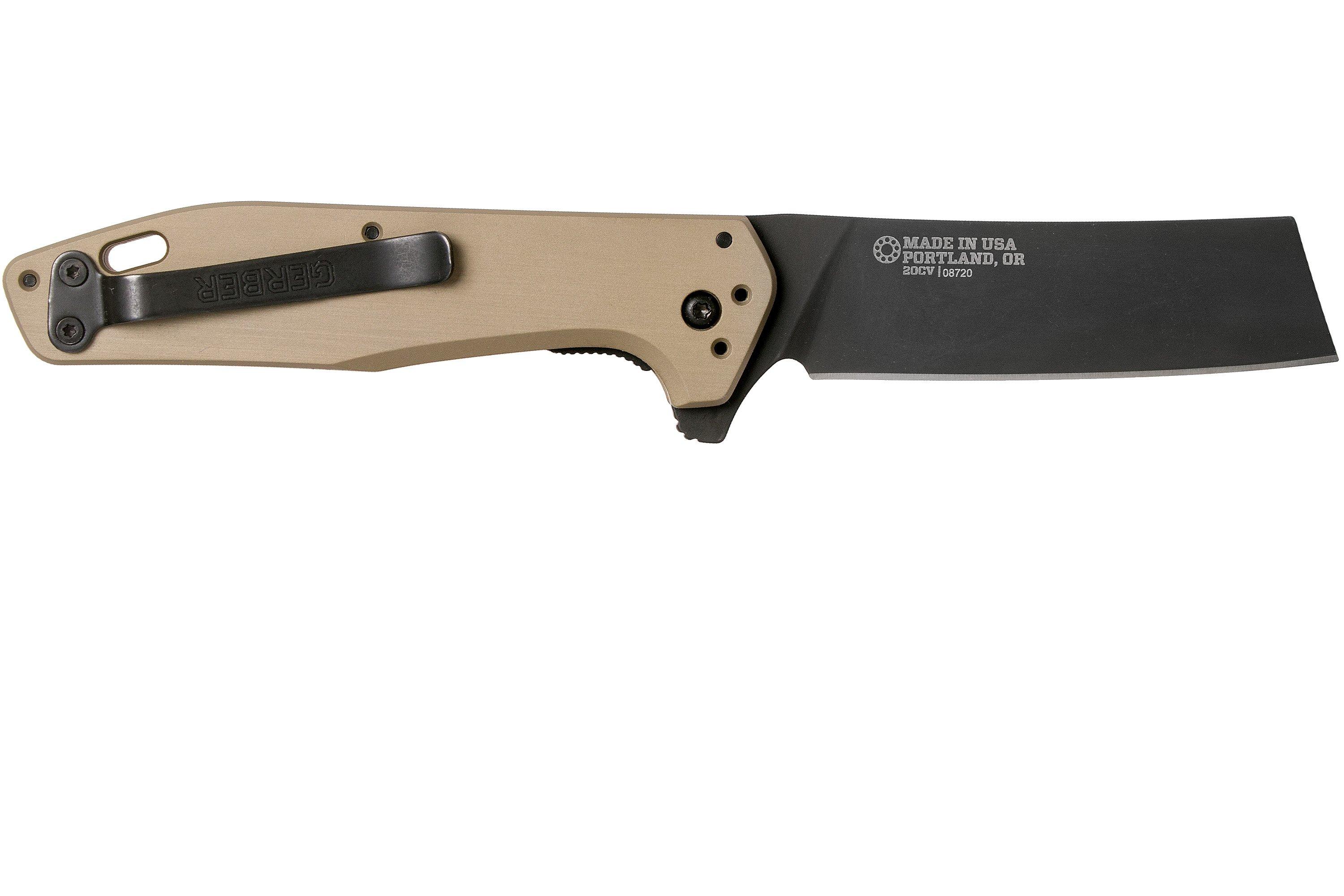 Gerber Fastball Cleaver 20CV 30-001841 Coyote pocket knife ...