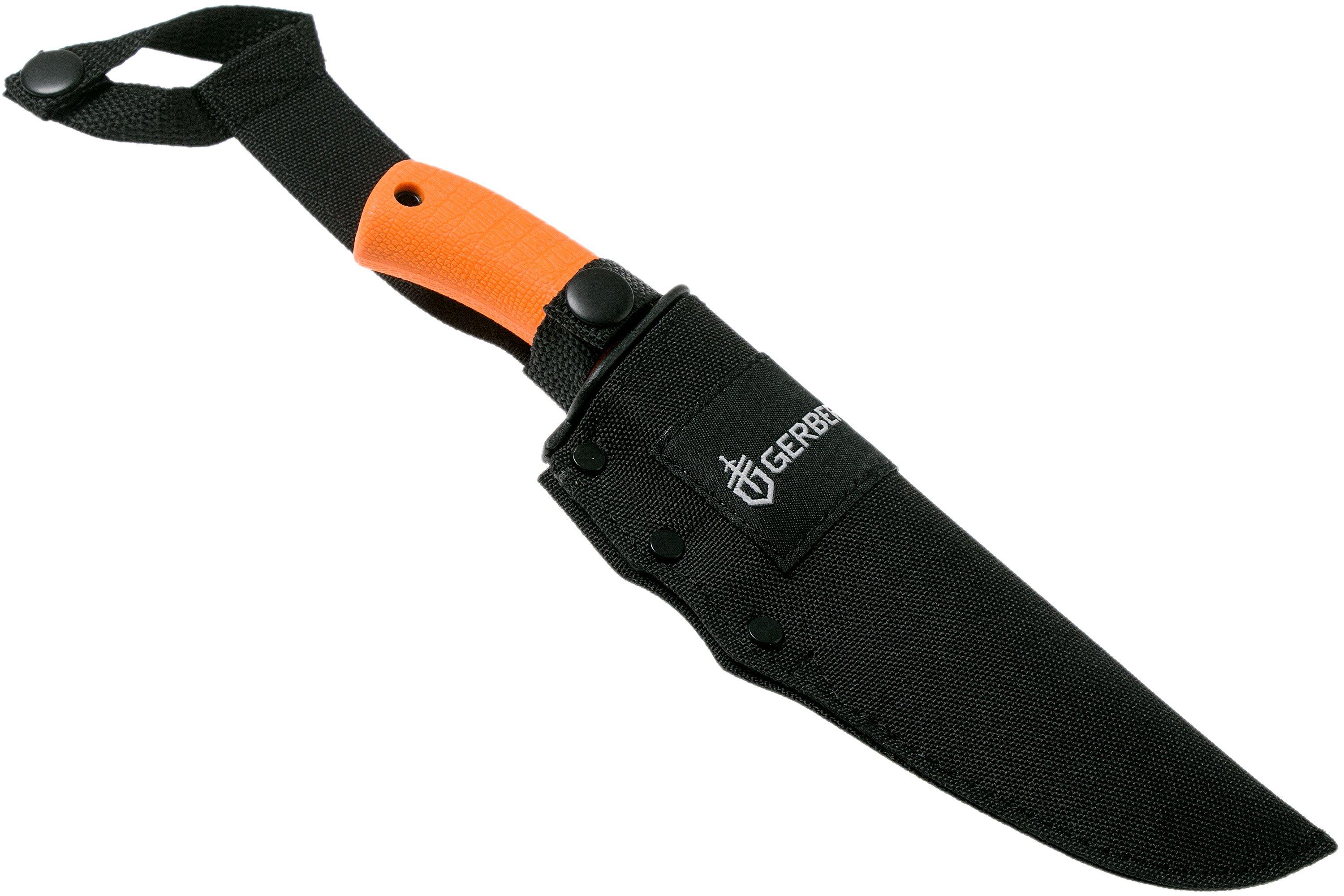 Gerber Gator Fixed Blade drop point orange, fine edge 31-003064N fixed ...