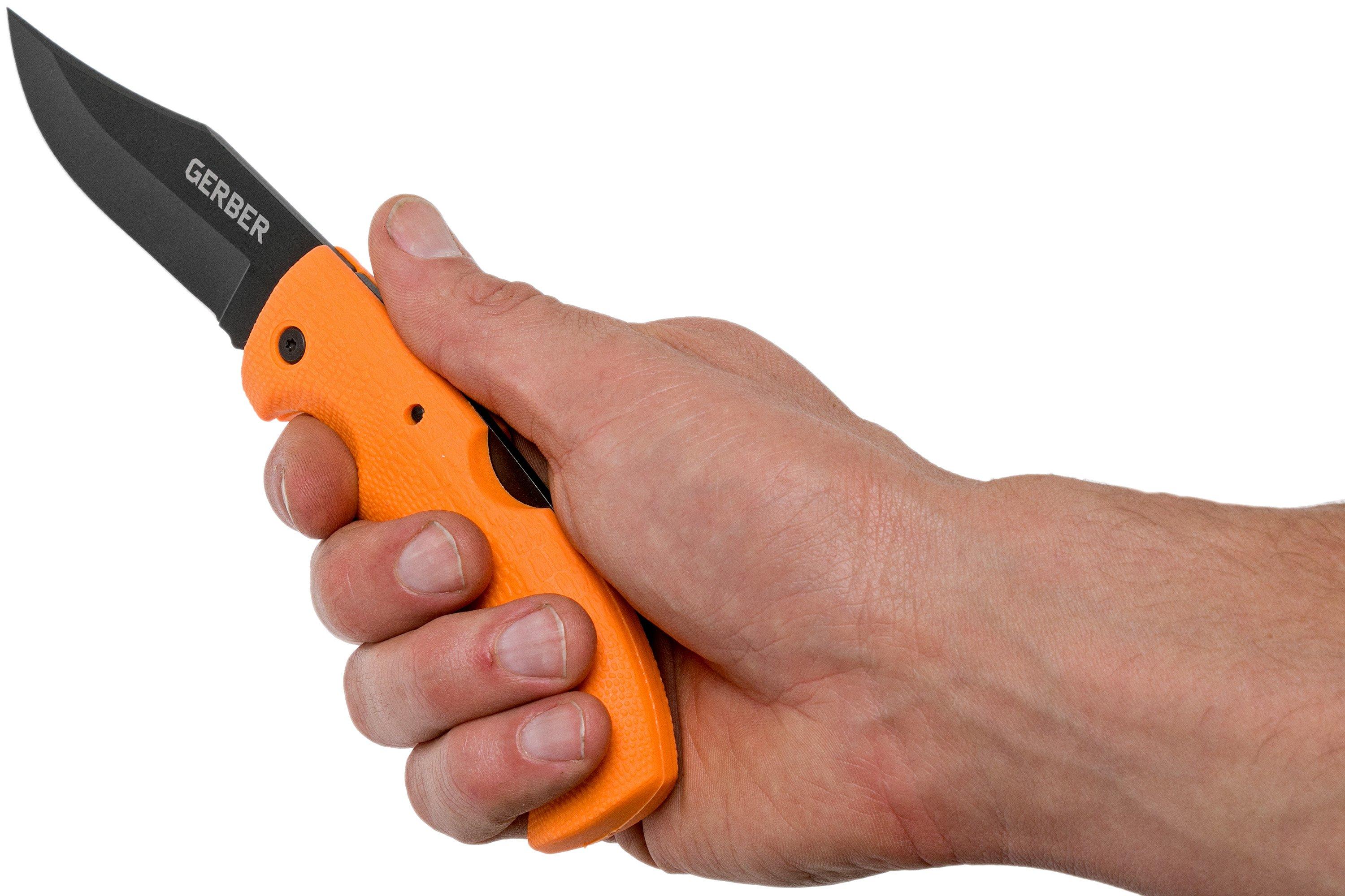 Gerber Gator 003066N clip point orange, fine edge pocket knife ...