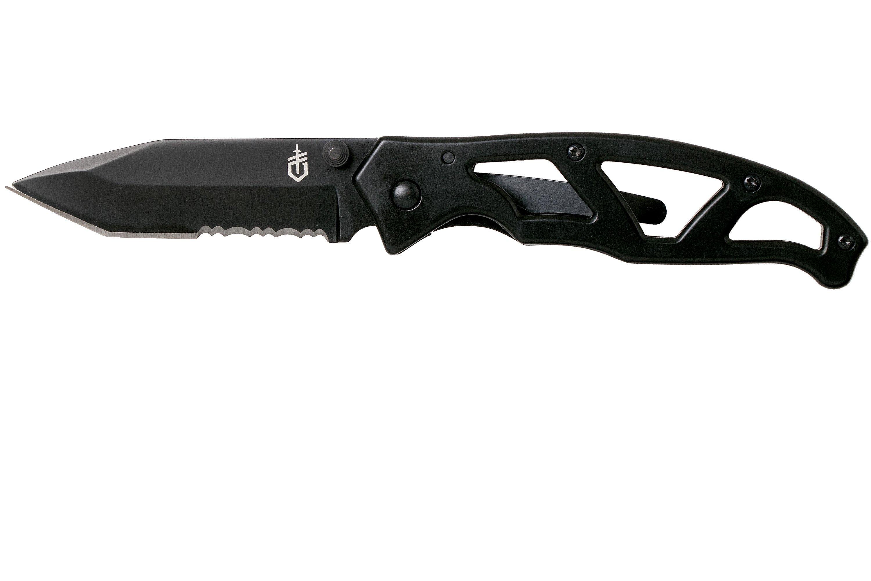 Gerber Paraframe I Tanto Black Serrated 31-003628 pocket knife ...