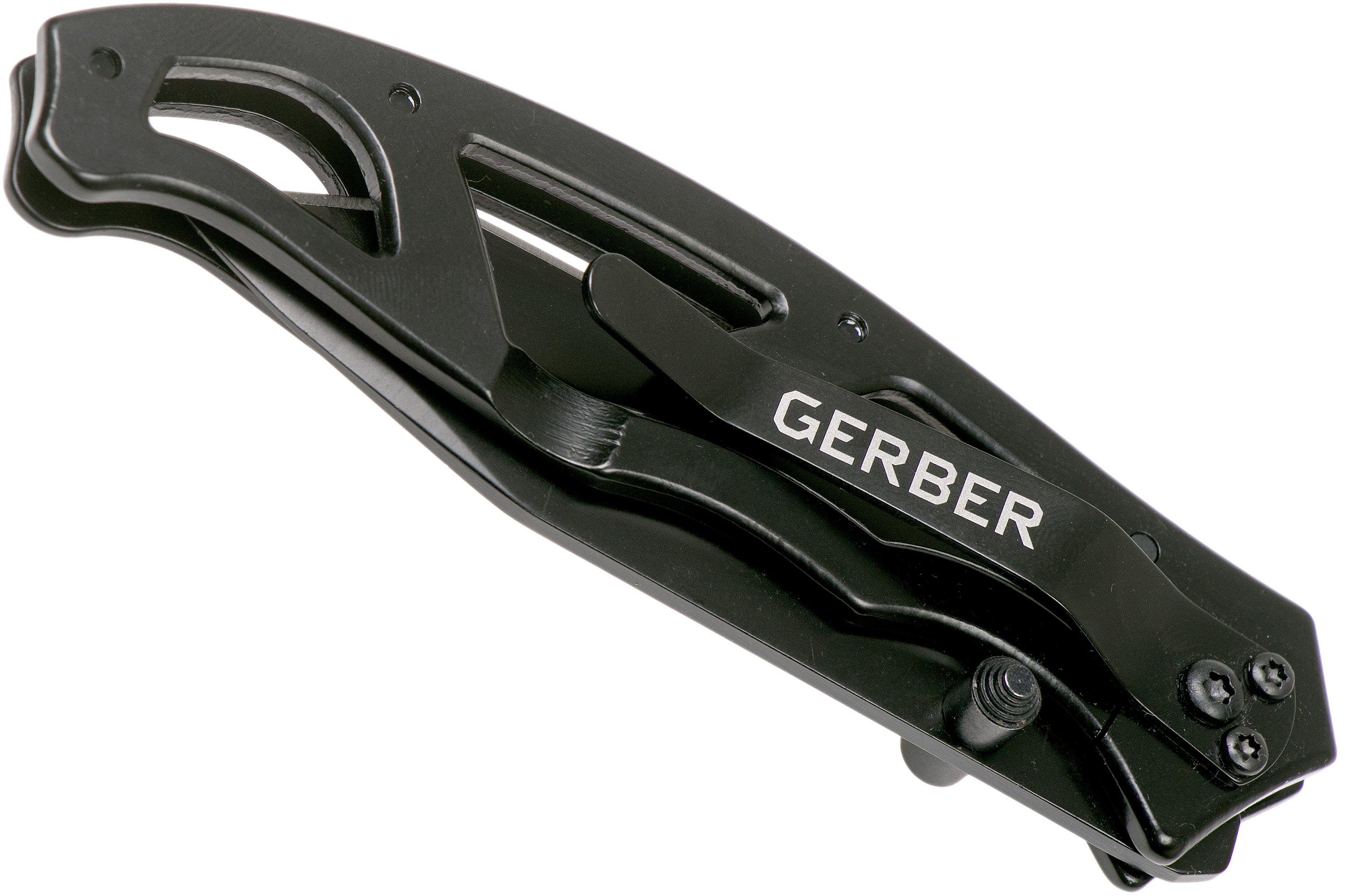 Gerber Paraframe I Tanto Black Serrated 31-003628 pocket knife ...