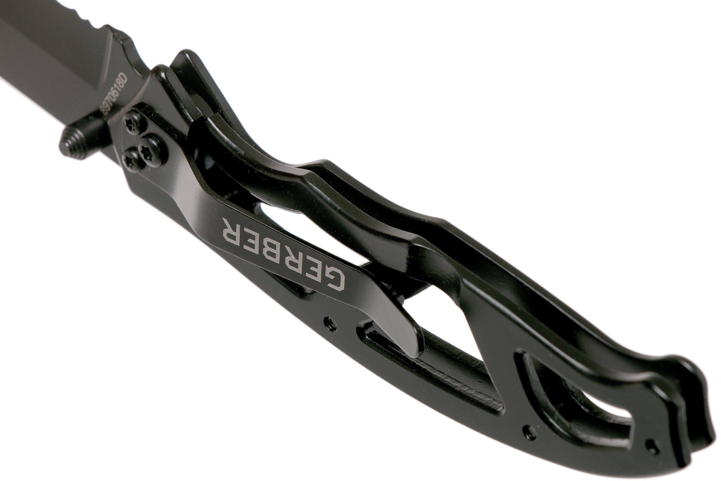 Gerber Paraframe I Tanto Black Serrated 31-003628 pocket knife ...