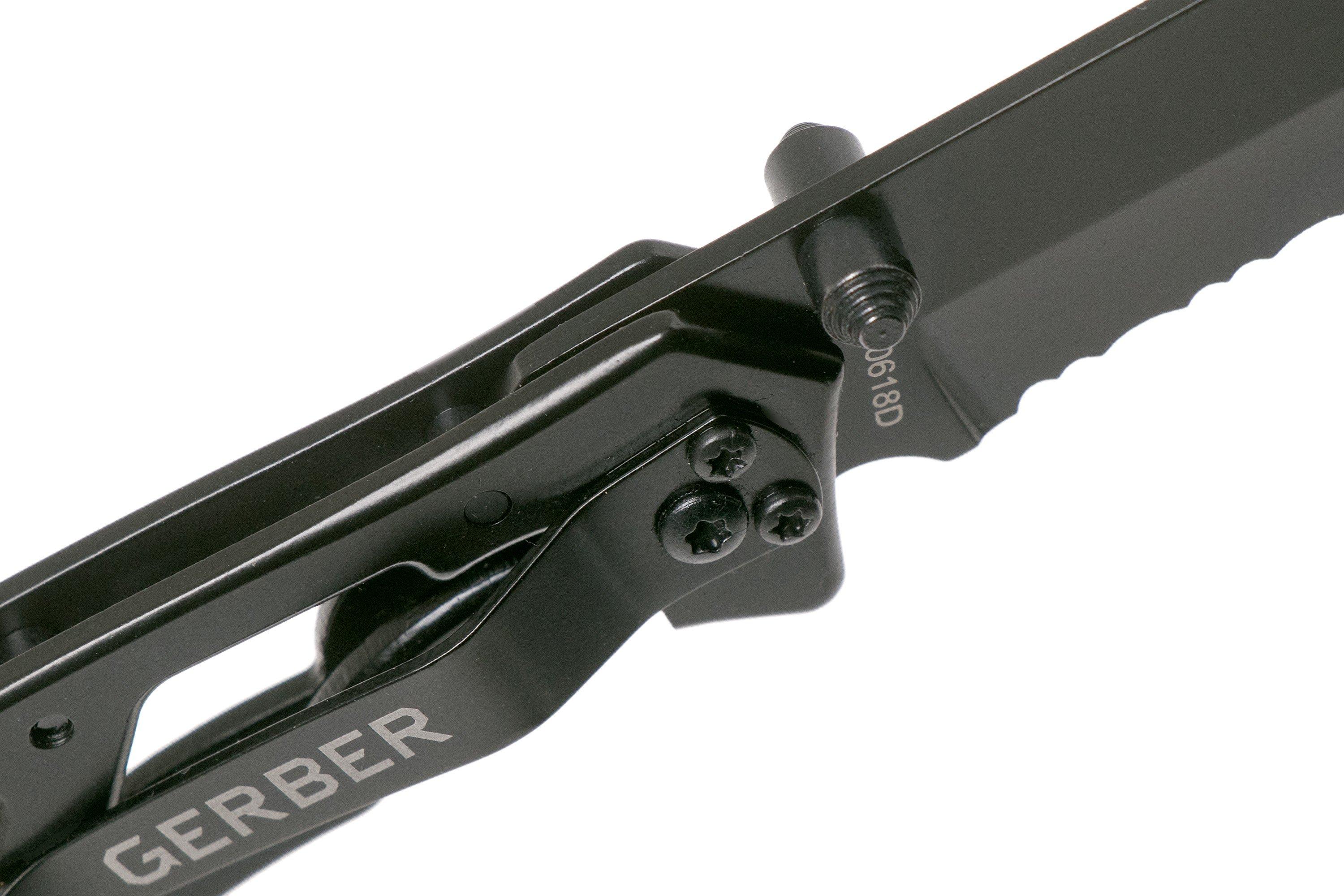 Gerber Paraframe I Tanto Black Serrated 31-003628 pocket knife ...