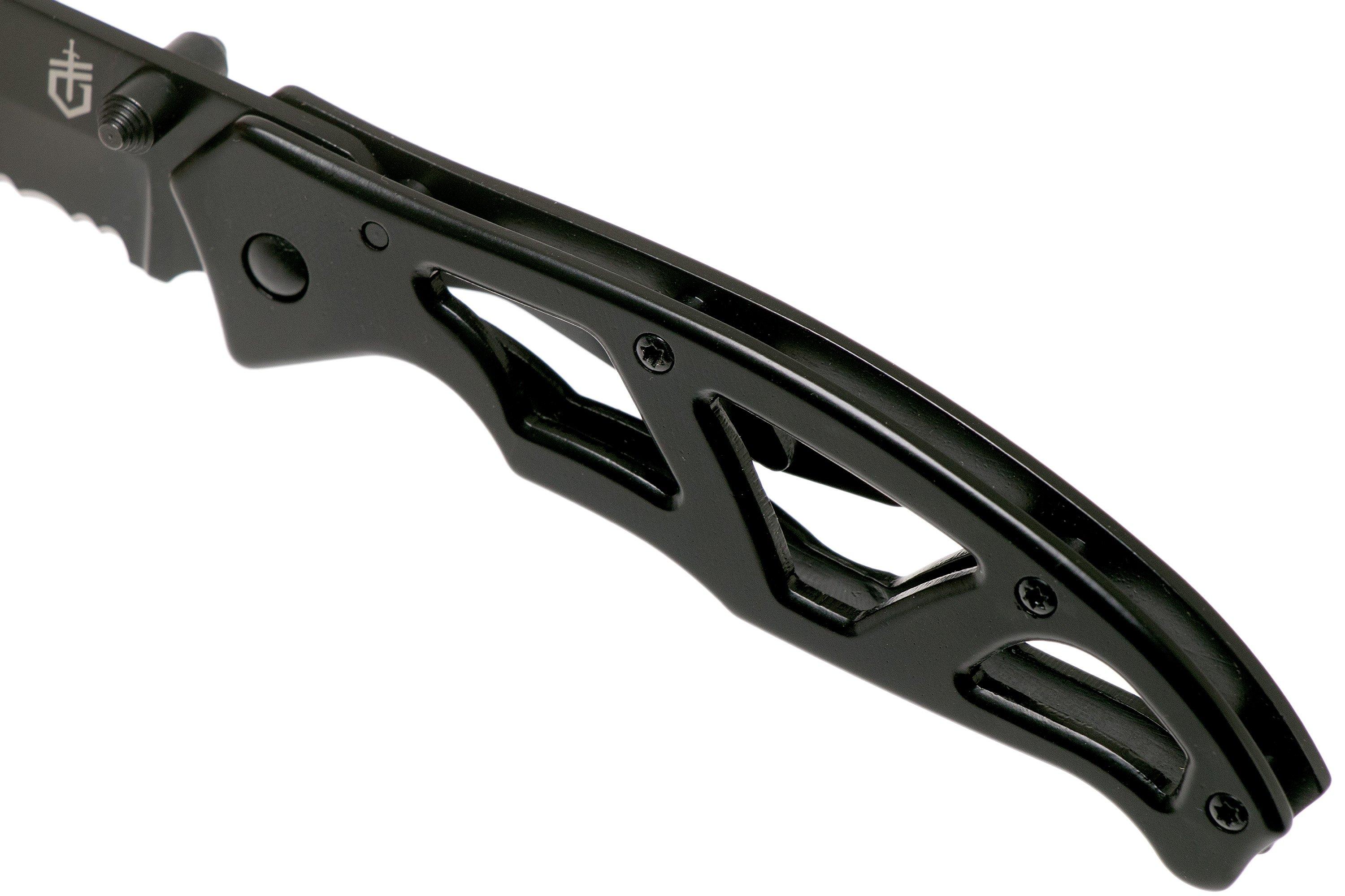 Gerber Paraframe I Tanto Black Serrated 31-003628 pocket knife ...