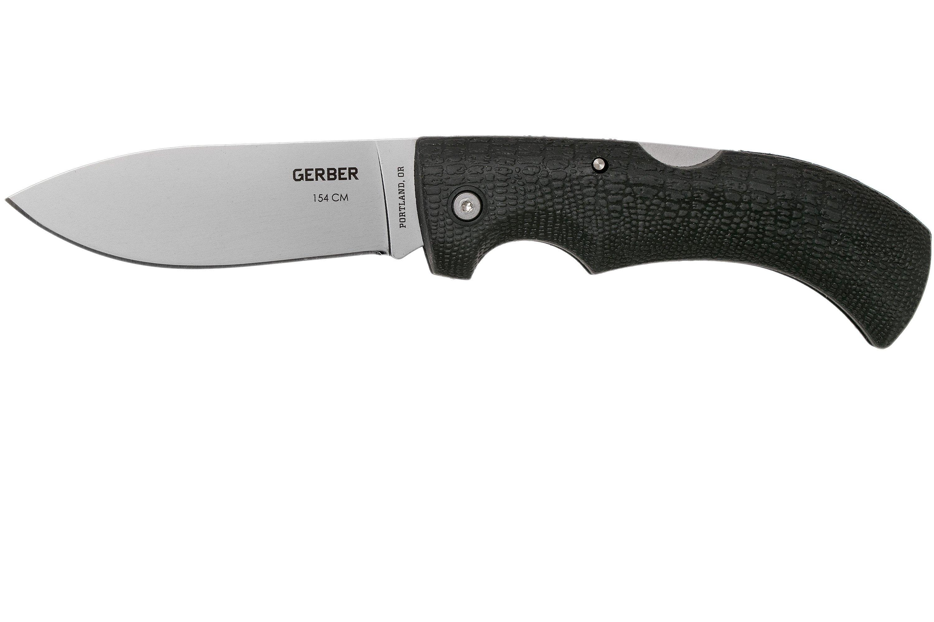 Gerber Gator 154CM 31-003657 drop point, fine edge pocket knife ...