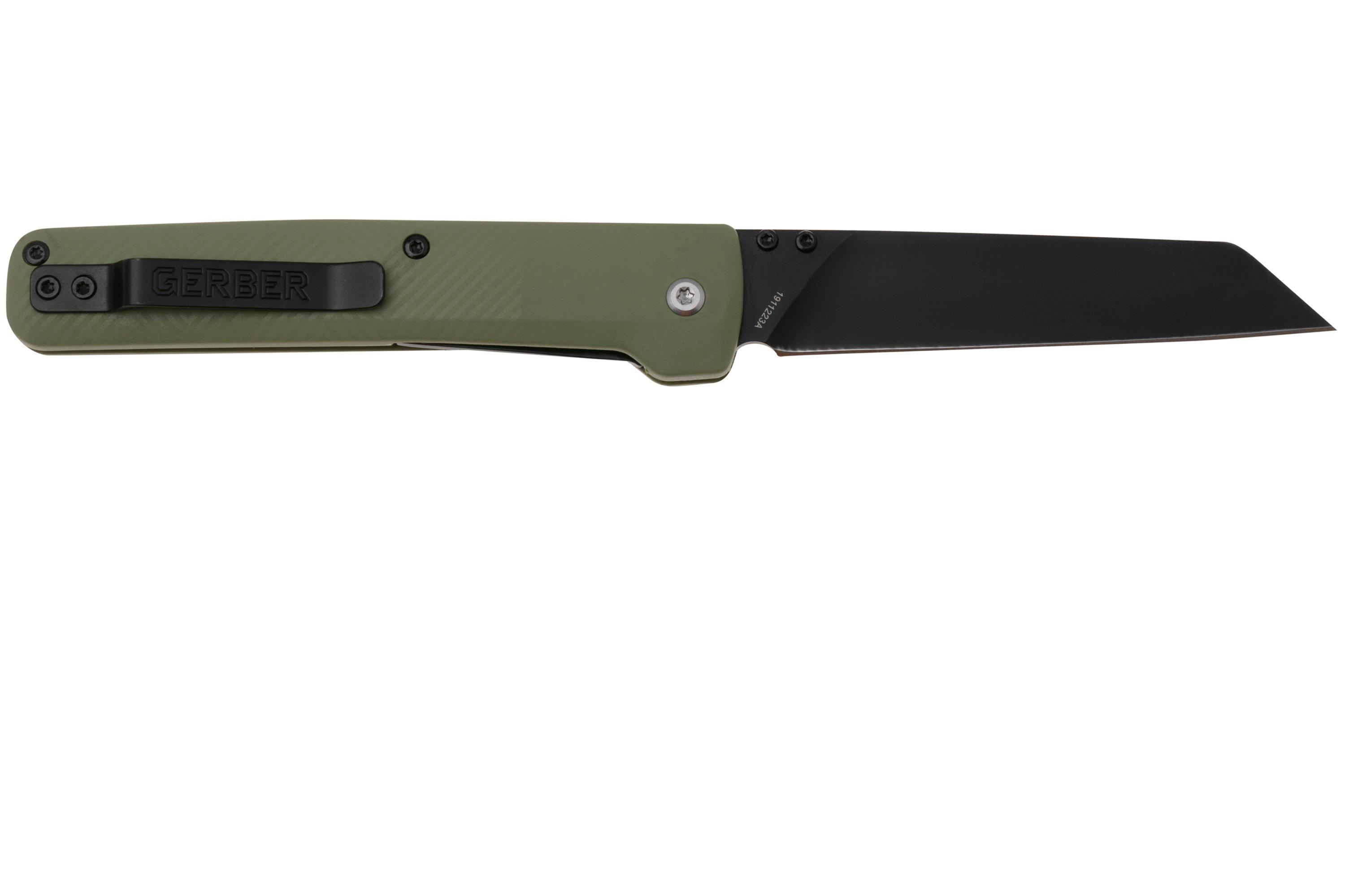 Gerber Pledge 1067525 Stainless, Lichen Green FRN, pocket knife ...