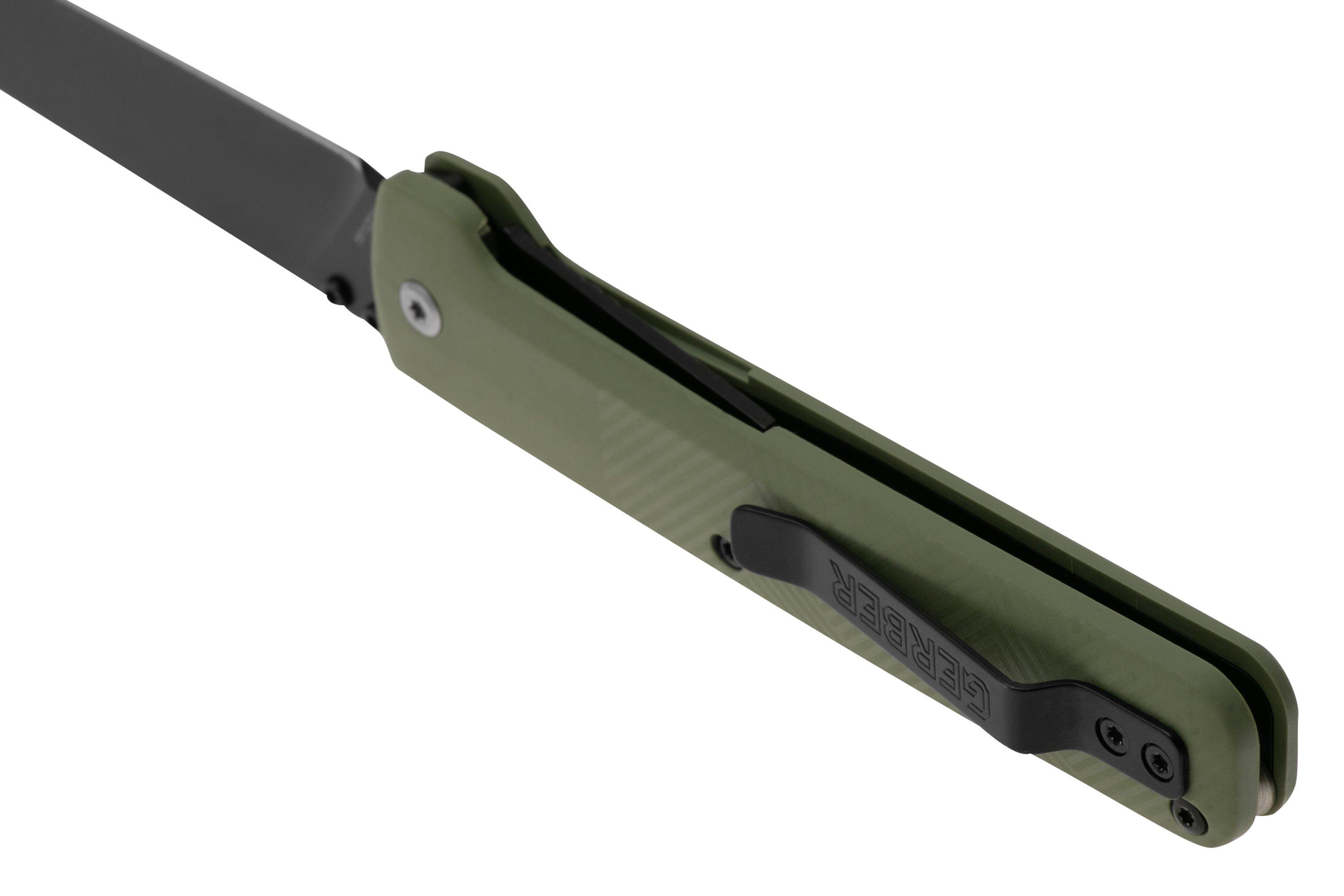 Gerber Pledge 1067525 Stainless, Lichen Green FRN, pocket knife ...