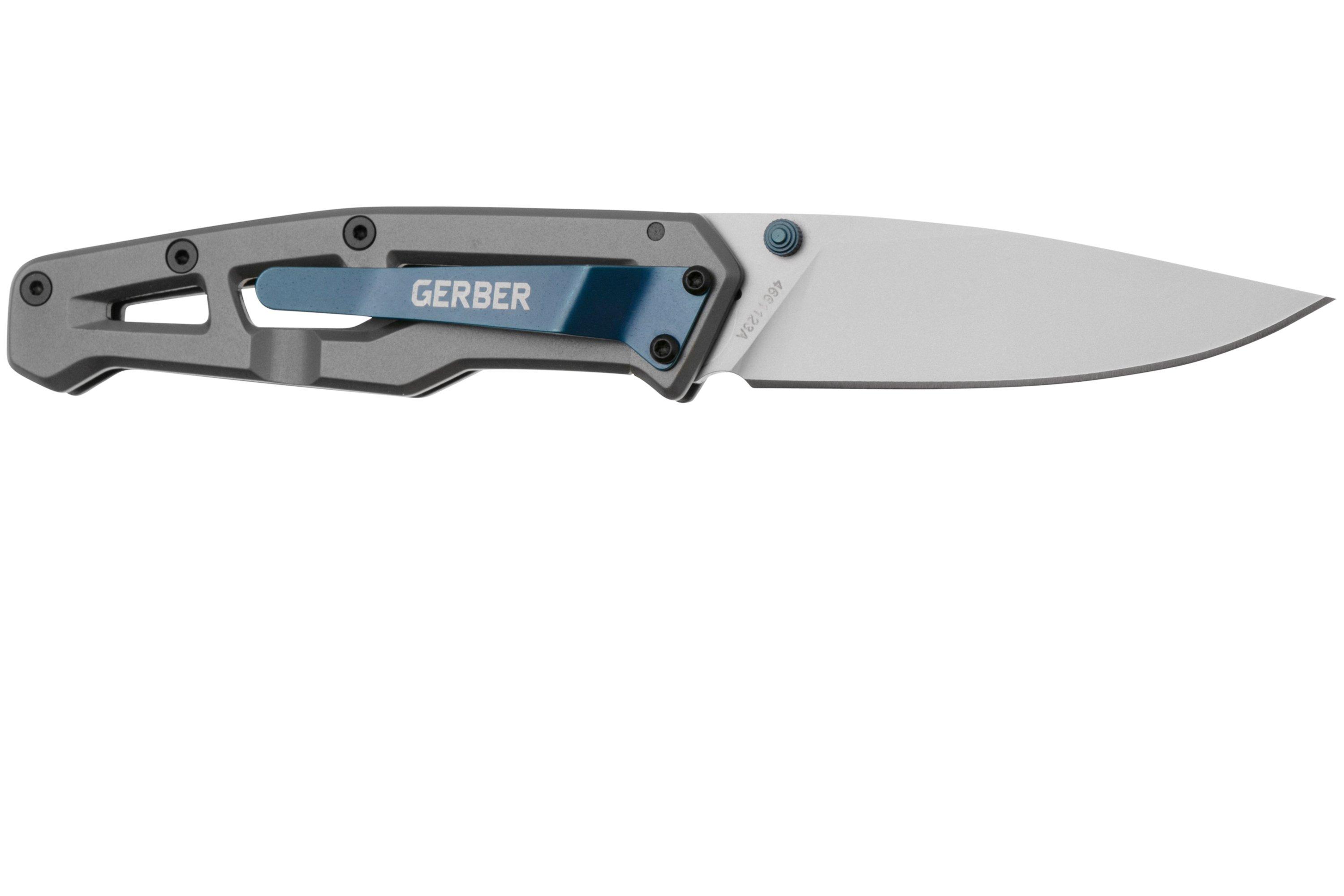Gerber Paralite 31-1069417 Blue and Silver, pocket knife ...