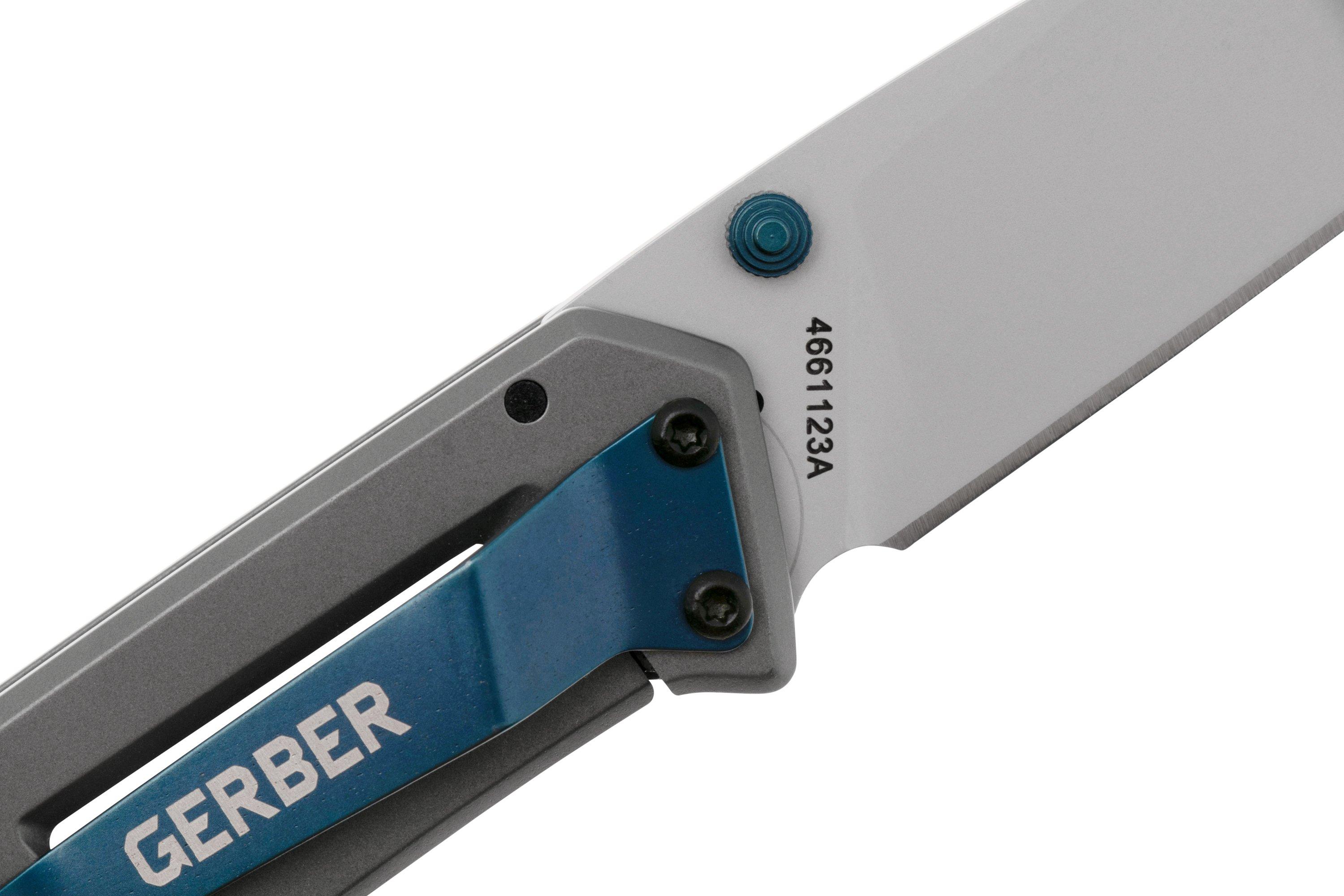 Gerber Paralite 31-1069417 Blue and Silver, pocket knife ...