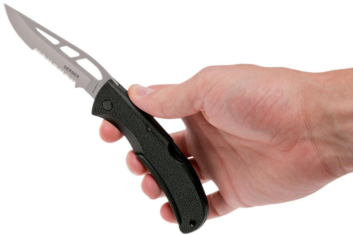 Gerber E-Z Out Skeleton 6751N Serrated pocket knife | Advantageously ...