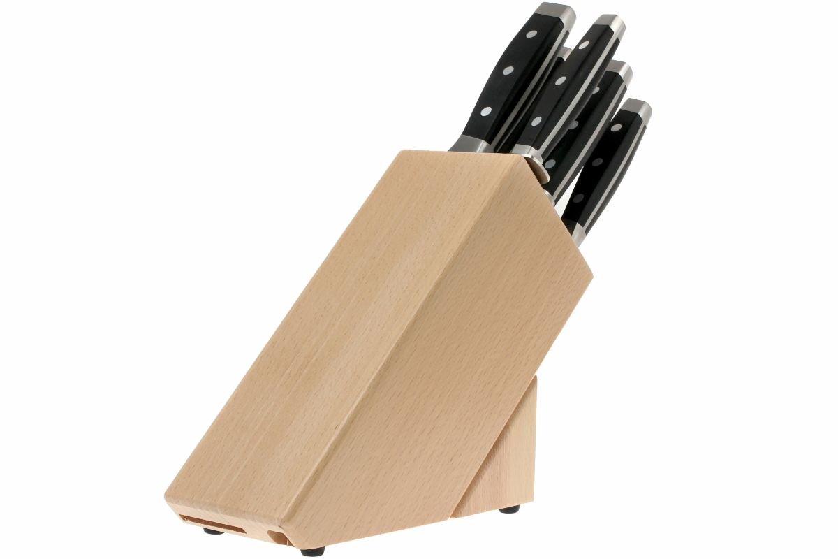 Goldhamster First Class Natural Wood 7-Piece Knife Block Set ...