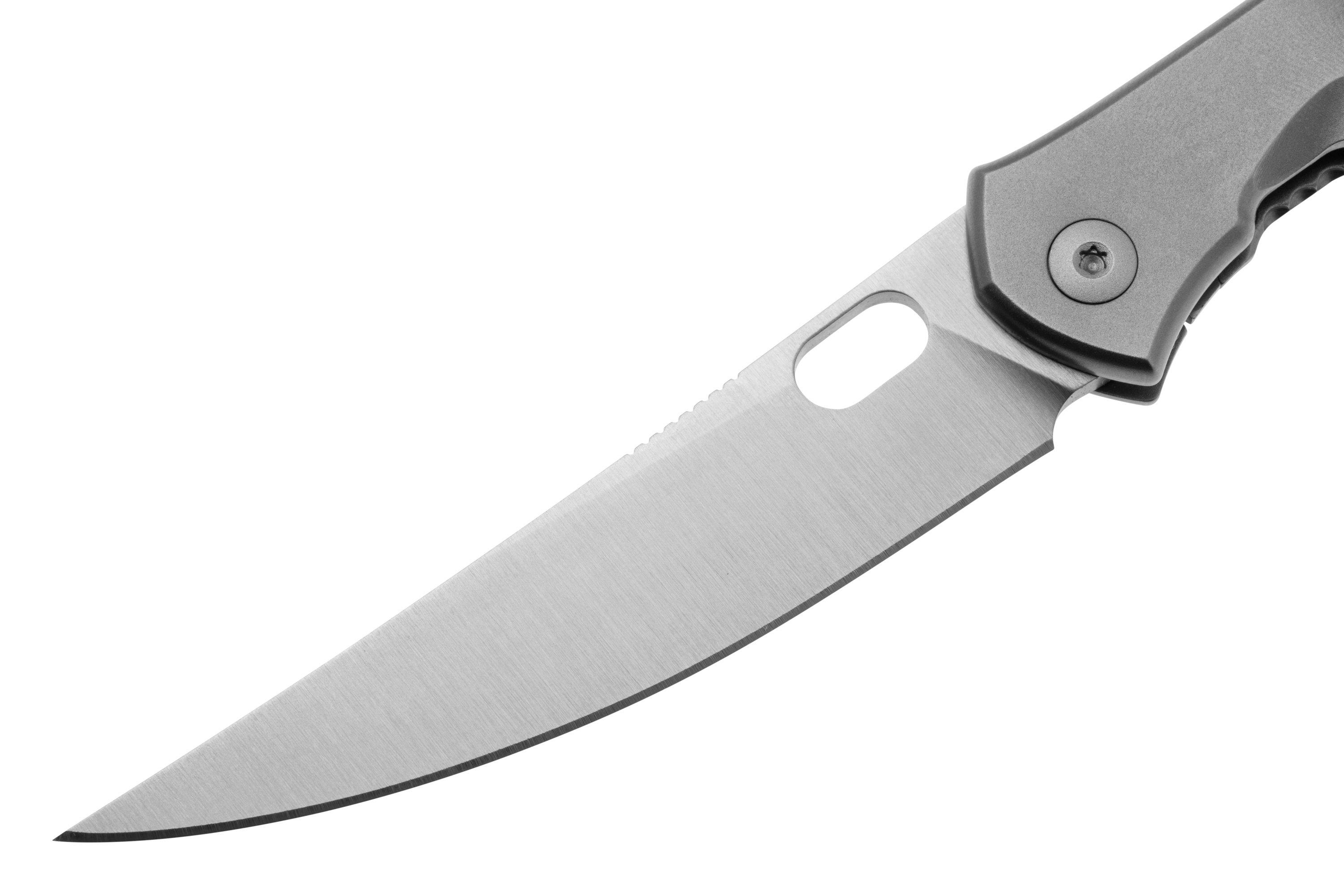 GiantMouse ACE Bleecker Satin CPM Magnacut, Full Titanium, pocket knife ...
