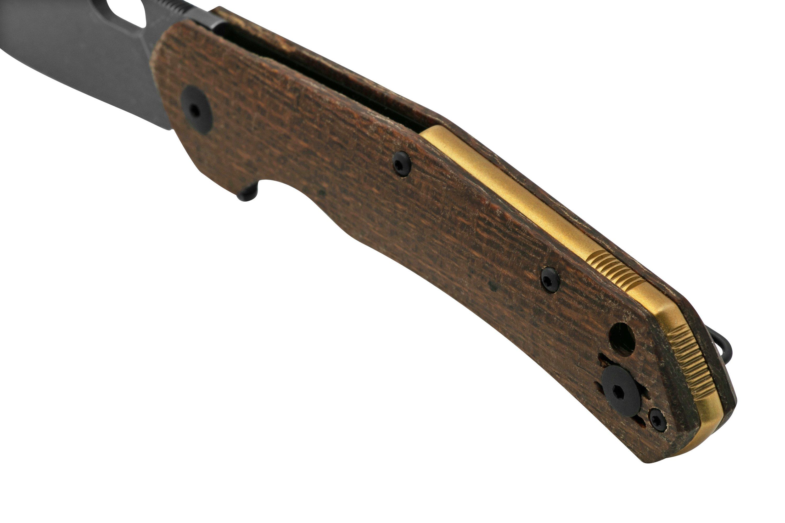 GiantMouse ACE Jutland Burlap Canvas Micarta PVD Vanadis 4E, pocket ...