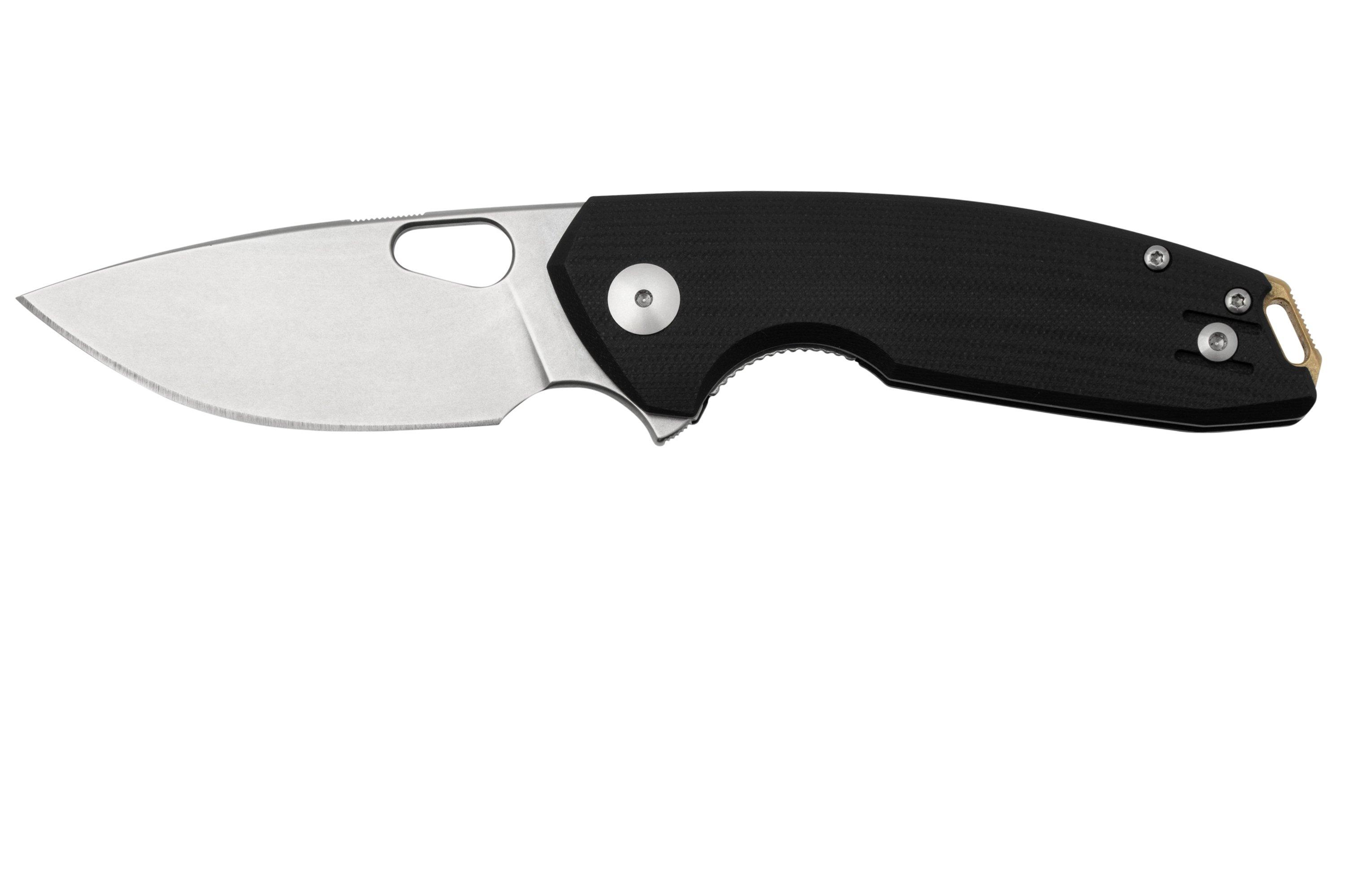 GiantMouse ACE Tribeca, Stonewashed Magnacut, Black G10 pocket knife ...
