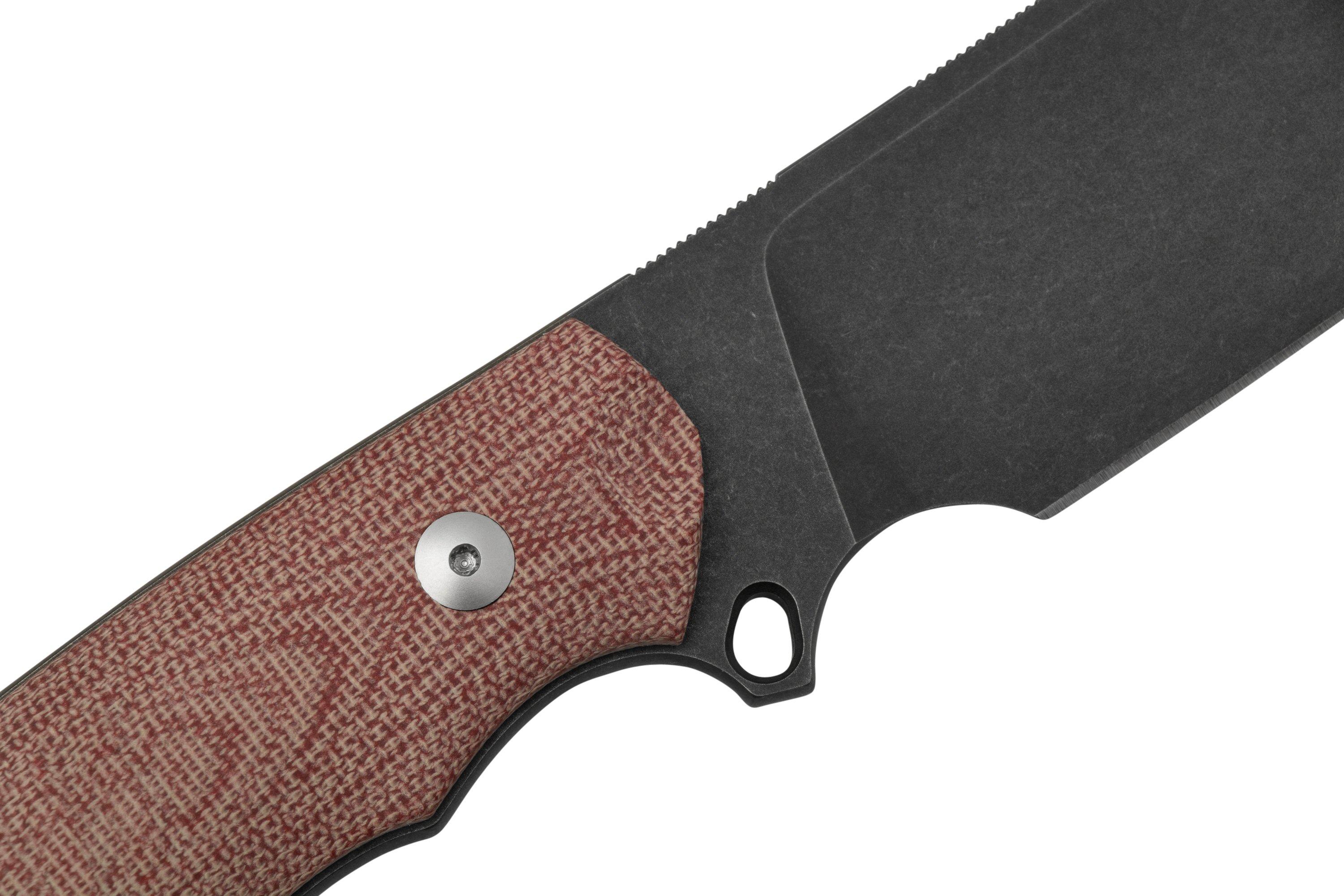GiantMouse GMF4 Red Canvas Micarta, fixed knife, Ansø and Voxnaes ...