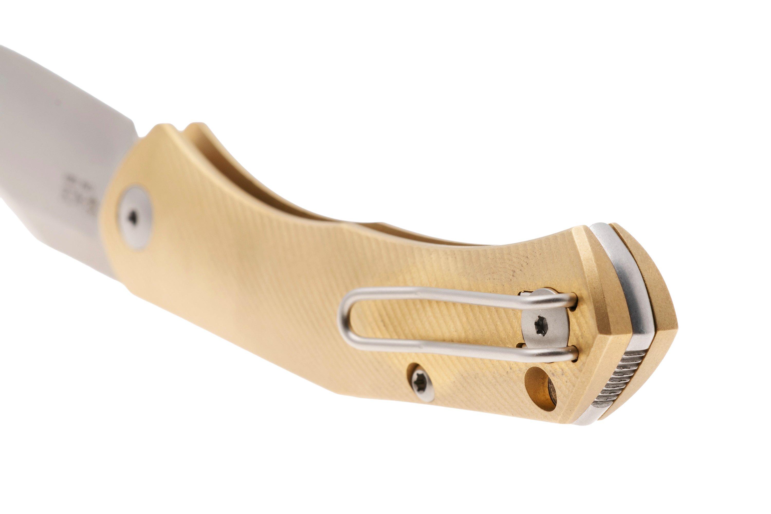 GiantMouse ACE Jutland JUTLAND-SJ-BRASS, Stonewashed CPM S90V, Milled ...