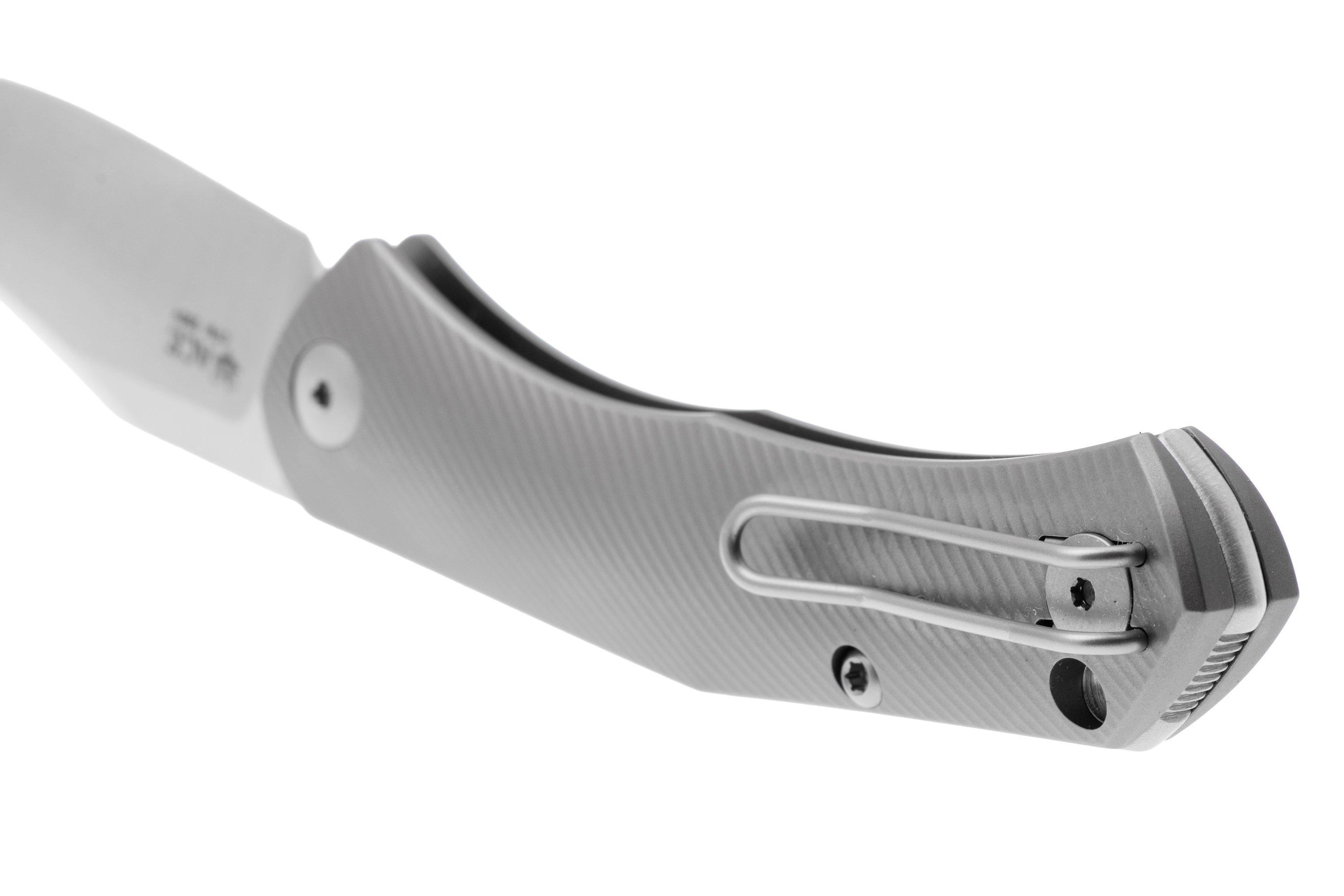 GiantMouse ACE Jutland JUTLAND-SJ-TI, Satin CPM S90V Grey Milled ...