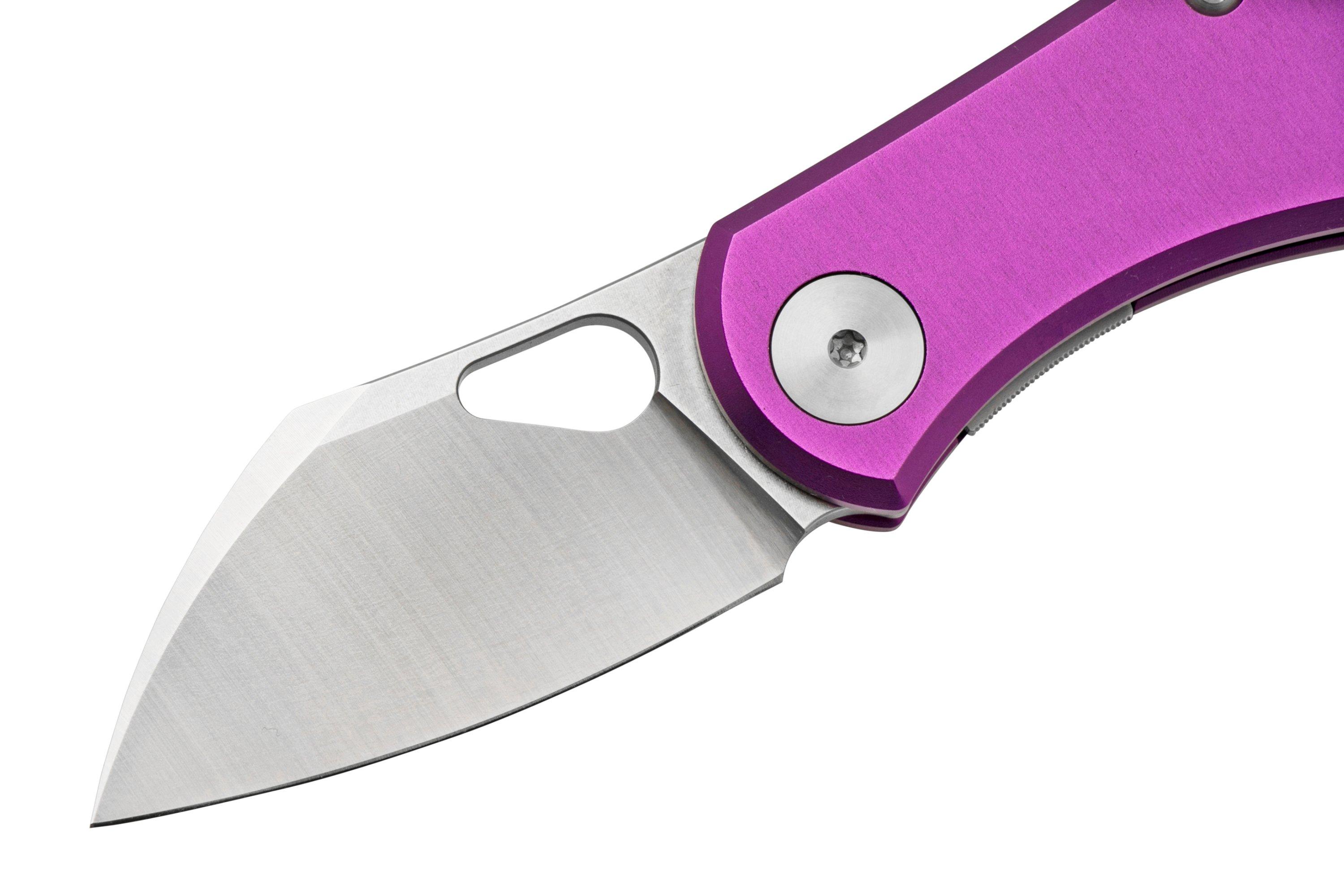 GiantMouse ACE Nibbler Purple Aluminium, N690 navalha, Ansø e Voxnaes ...