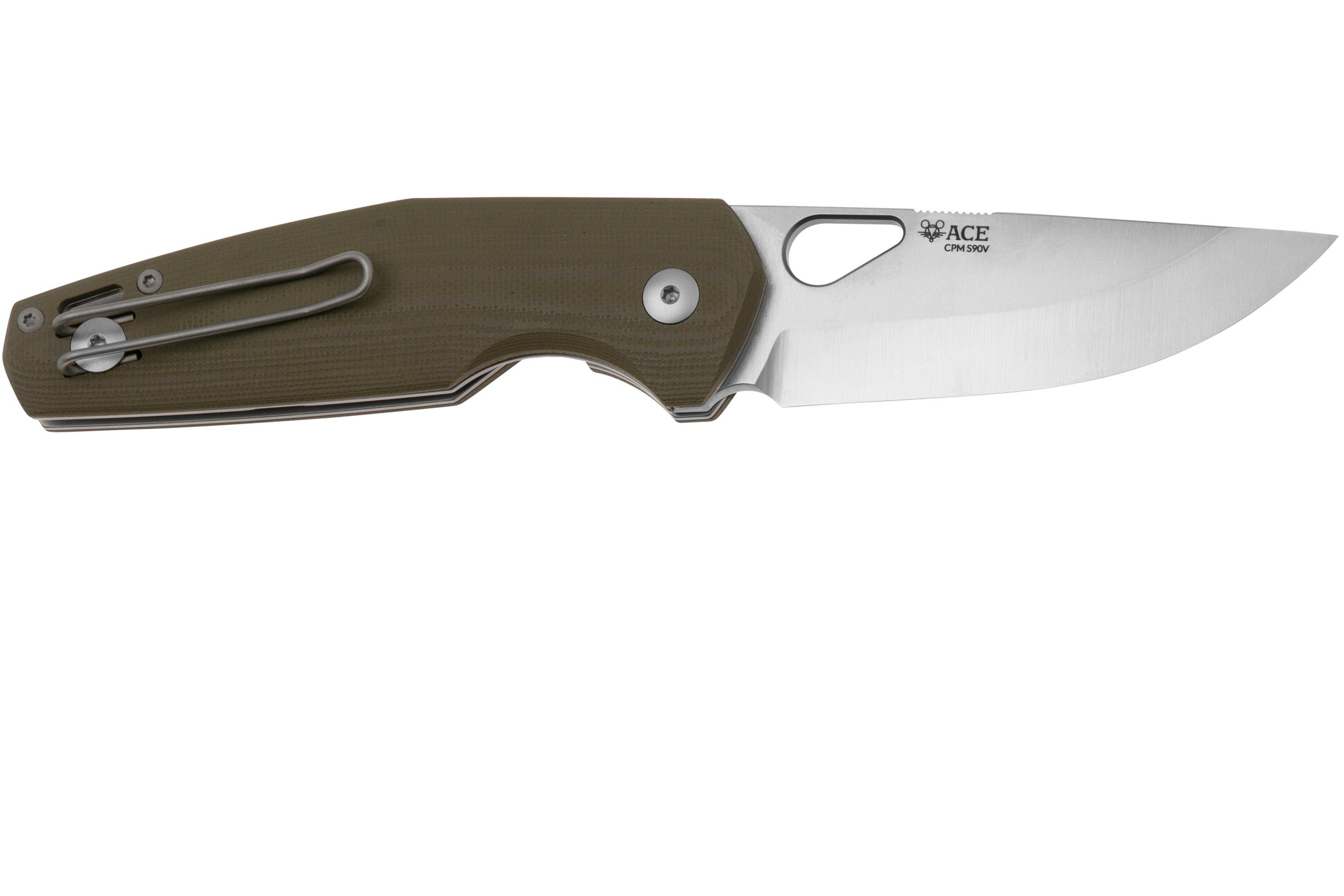 GiantMouse ACE Nimbus V3 Green G10 Scandi, couteau de poche, Ansø et ...