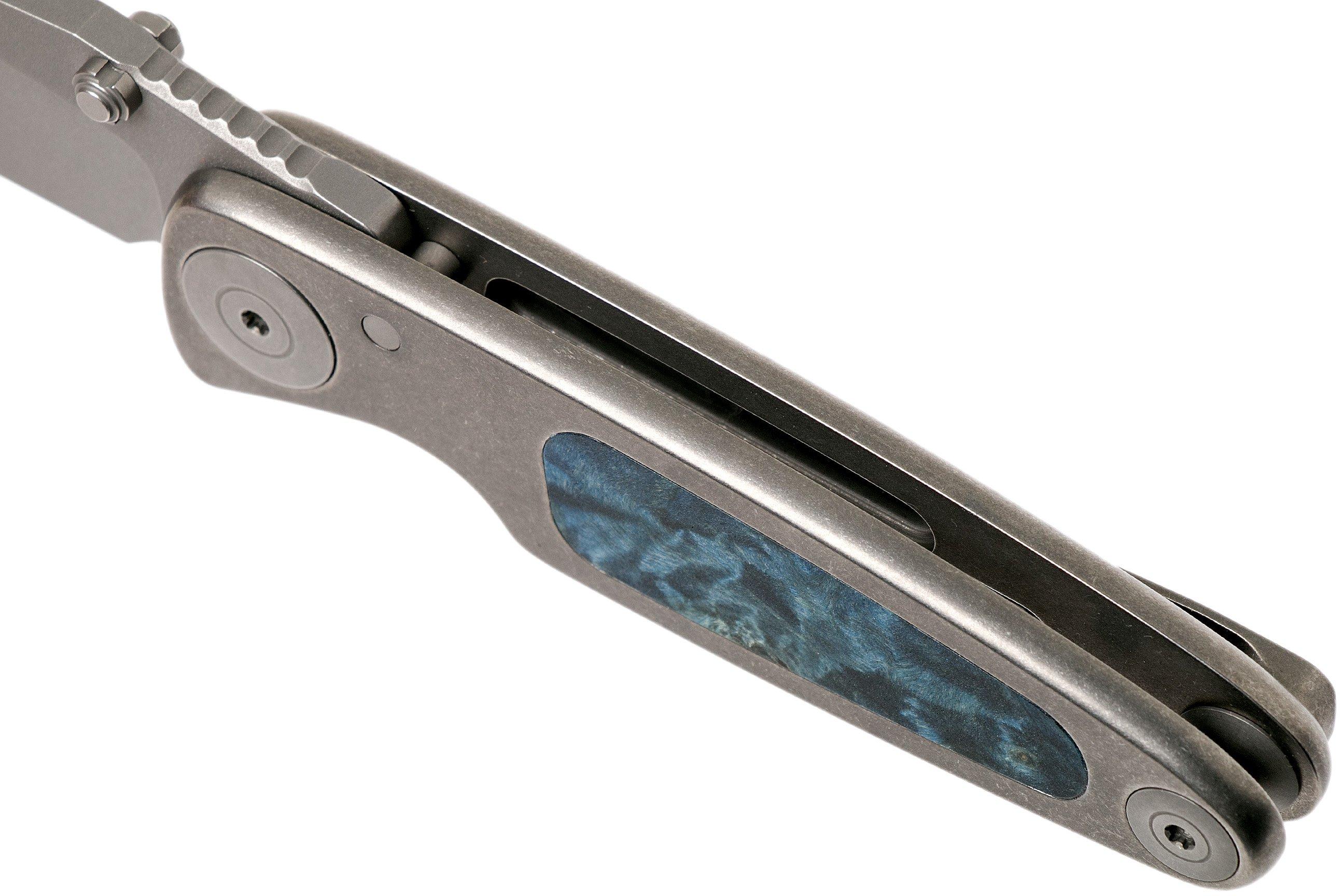 Grailer 1 Hollow, Blue Maple Burl, Limited Edition zakmes, Dirk de Wit ...