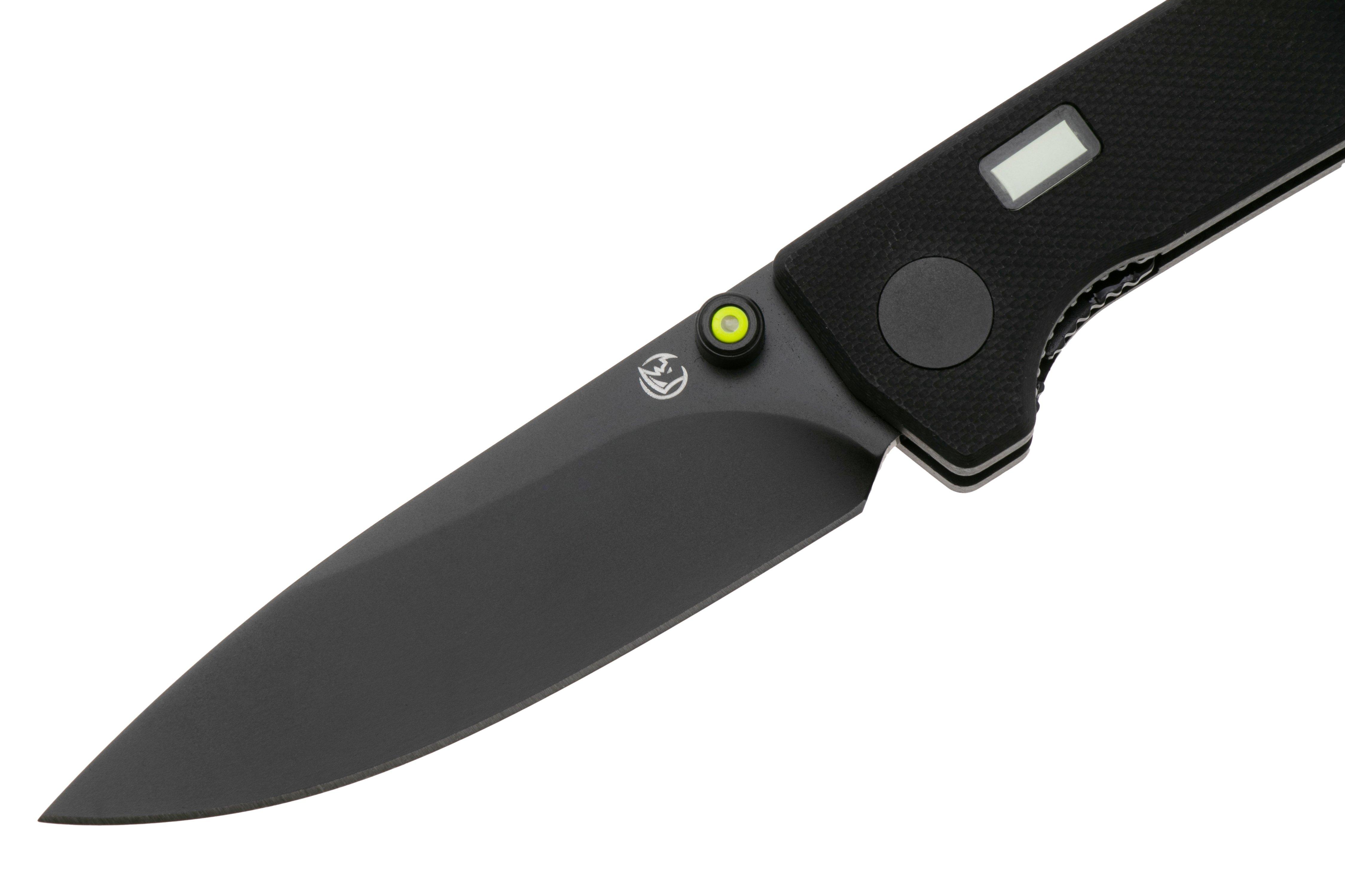 Glow Rhino Fermi FERMI-XG-YG, PVD D2, Black G10 Yellow Thumbstud ...