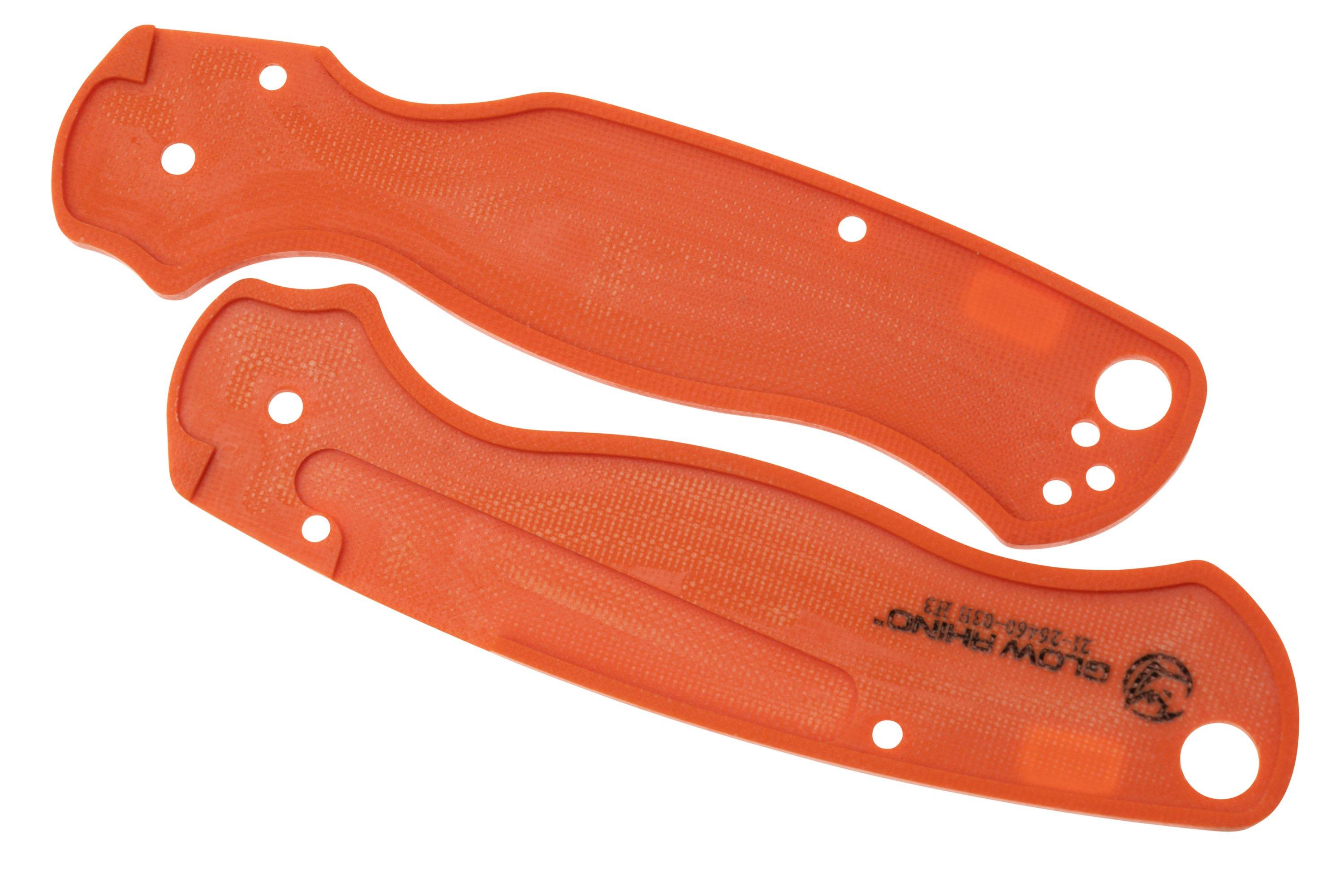 Glow Rhino Spyderco Paramilitary 2 GRC-PARA2-SOGSOG, G10 Safety Orange ...