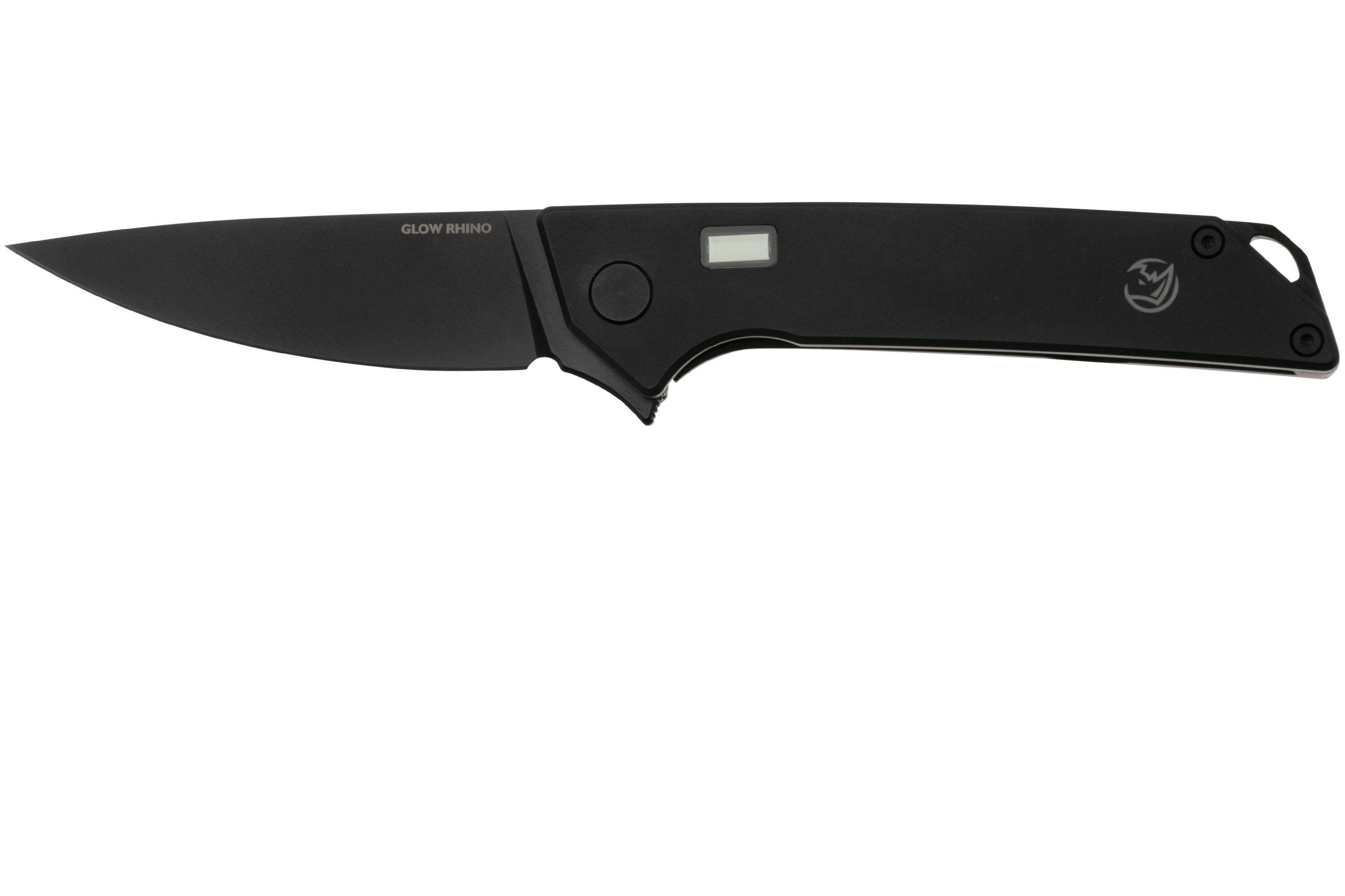 Glow Rhino Reactor KNIFE-REACT-TI-BLC PVD S35VN, PVD Titanium Green ...
