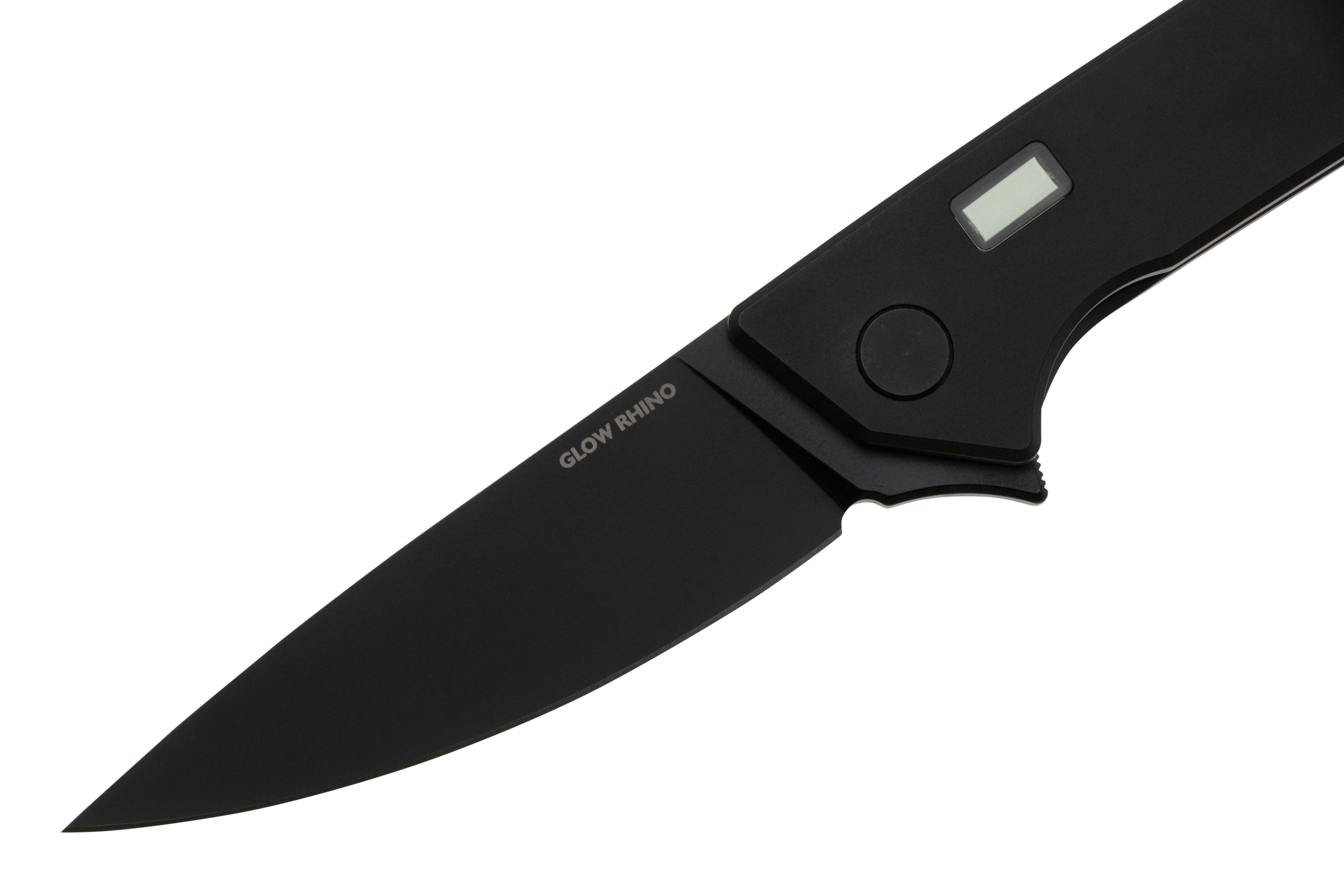 Glow Rhino Reactor KNIFE-REACT-TI-BLC PVD S35VN, PVD Titanium Green ...