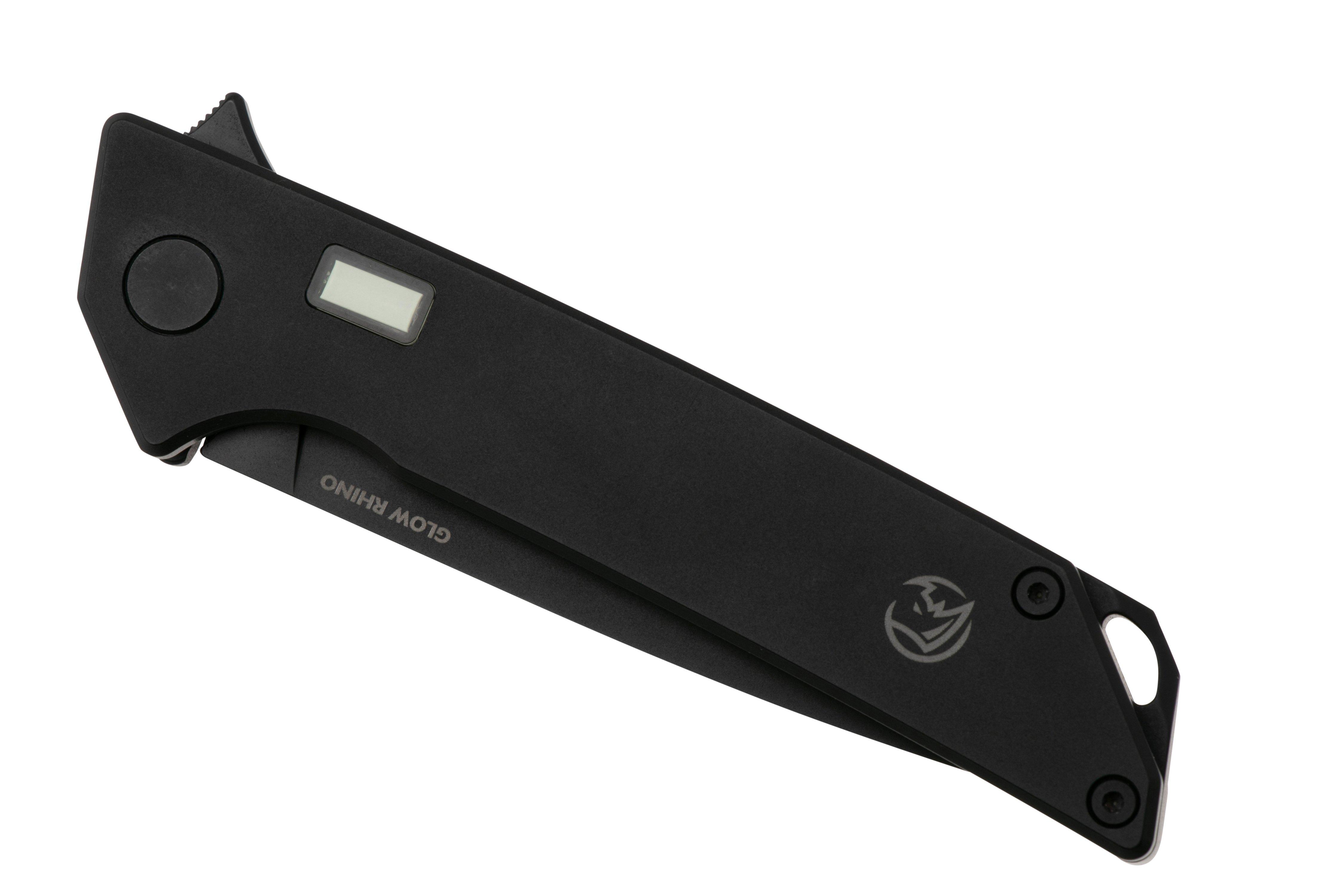 Glow Rhino Reactor KNIFE-REACT-TI-BLC PVD S35VN, PVD Titanium Green ...