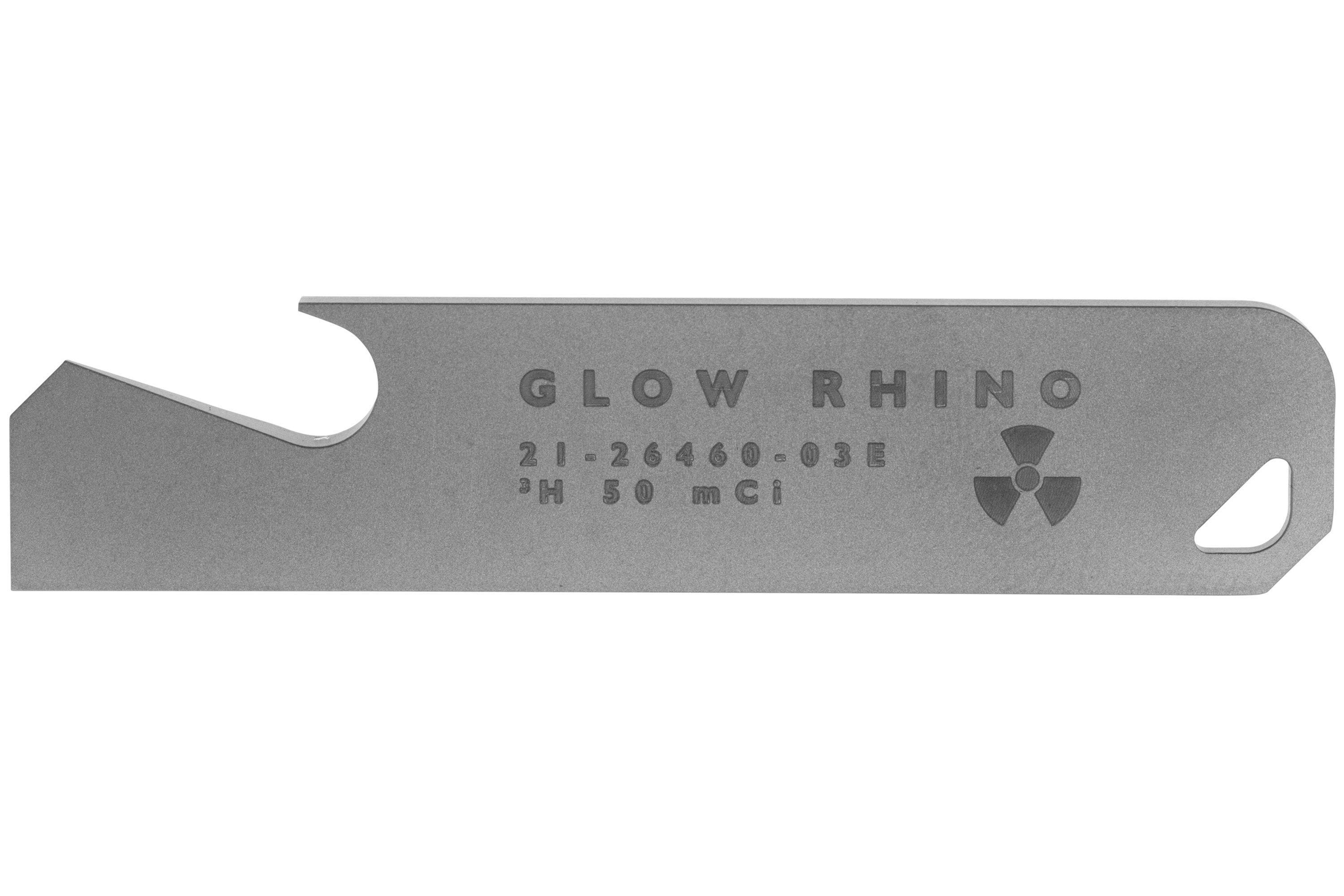 Glow Rhino Pry Bar PRY-201-TI-XG Titanium Green Tritium ...