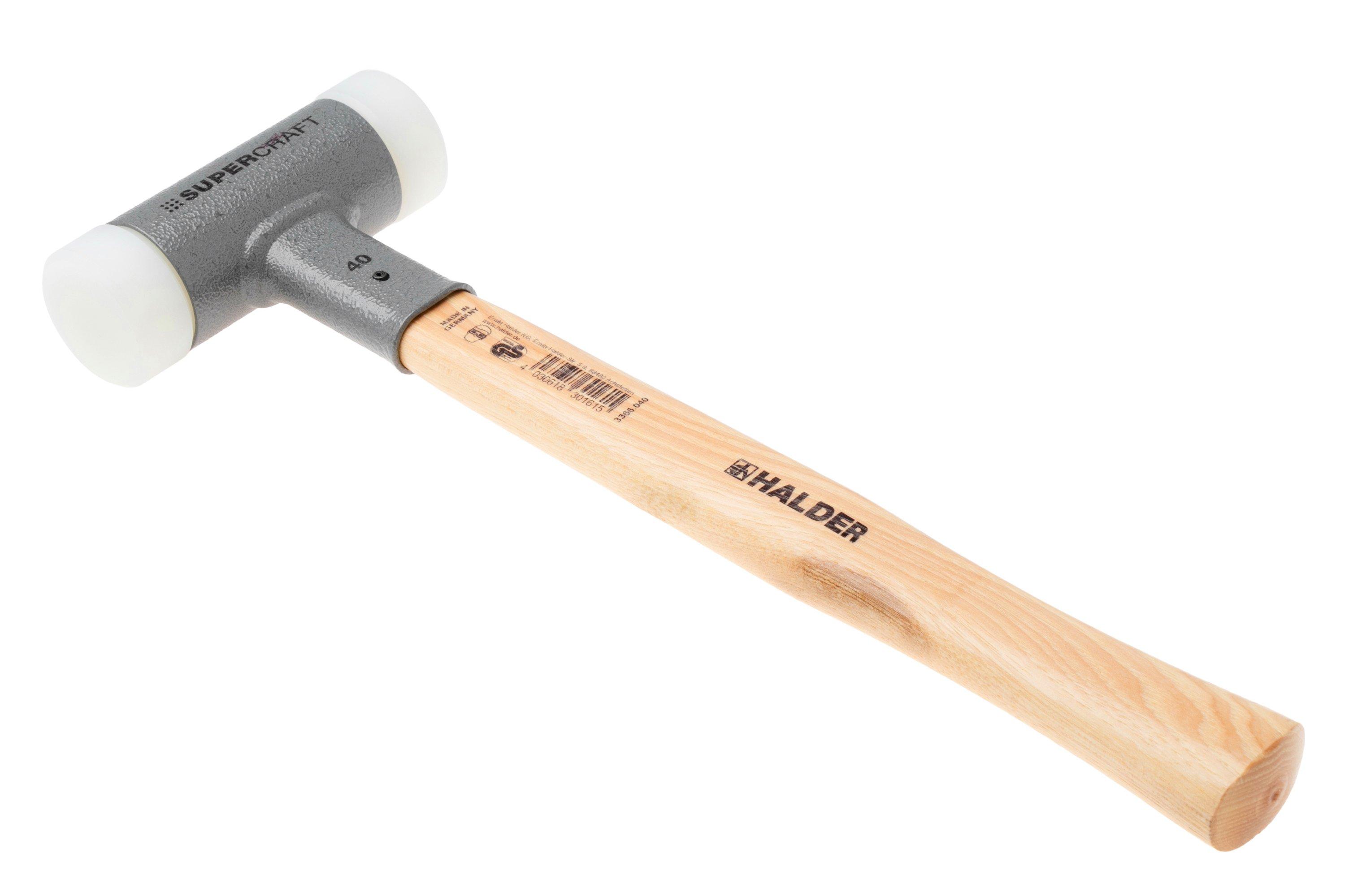 Halder SUPERCRAFT 3366040 hickory handle, nylon, soft-face mallet, 40 ...
