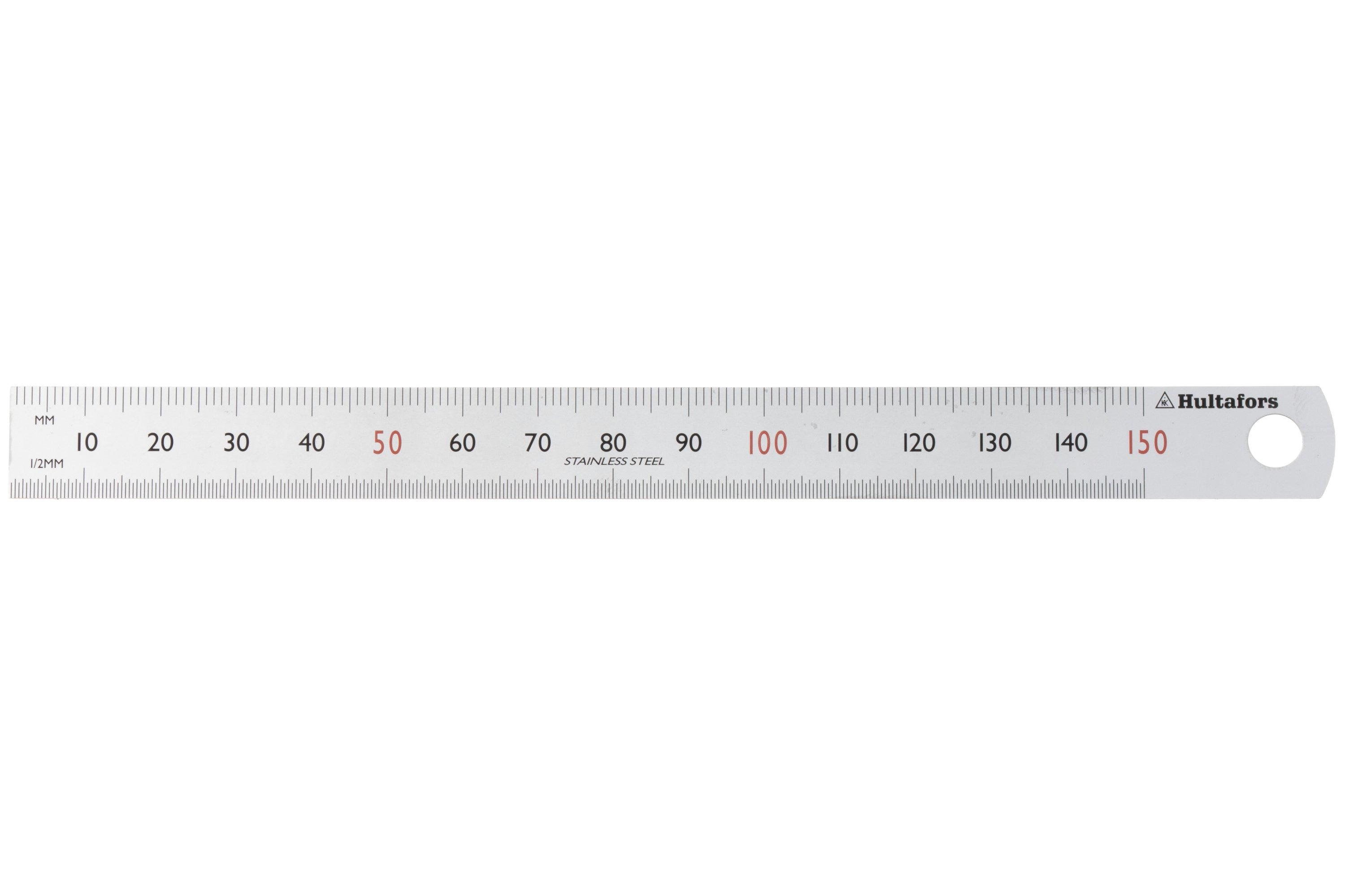 Hultafors Steel Ruler 554003, regla de acero, métrica 15 cm | Compras ...