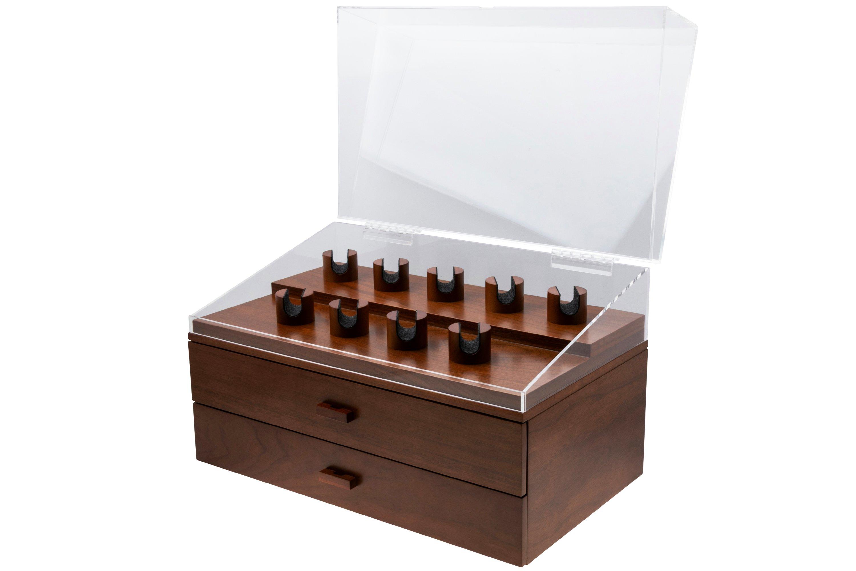 Holme & Hadfield Armada Knife Display Case AD-WT-0992-1 Walnut, pocket ...