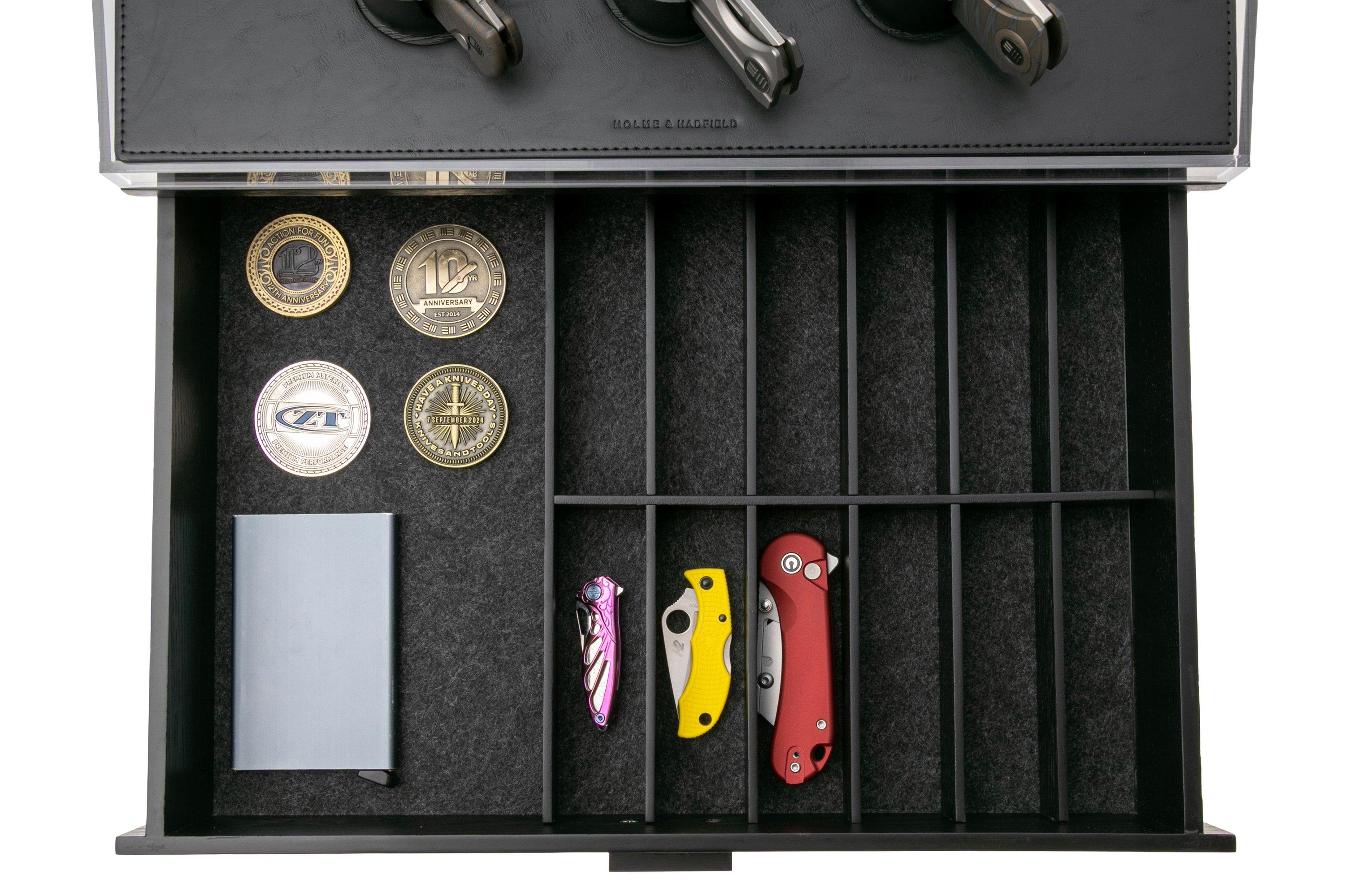 Holme & Hadfield Armory Pro Knife Display Case ARP-BK-800-1 Black ...