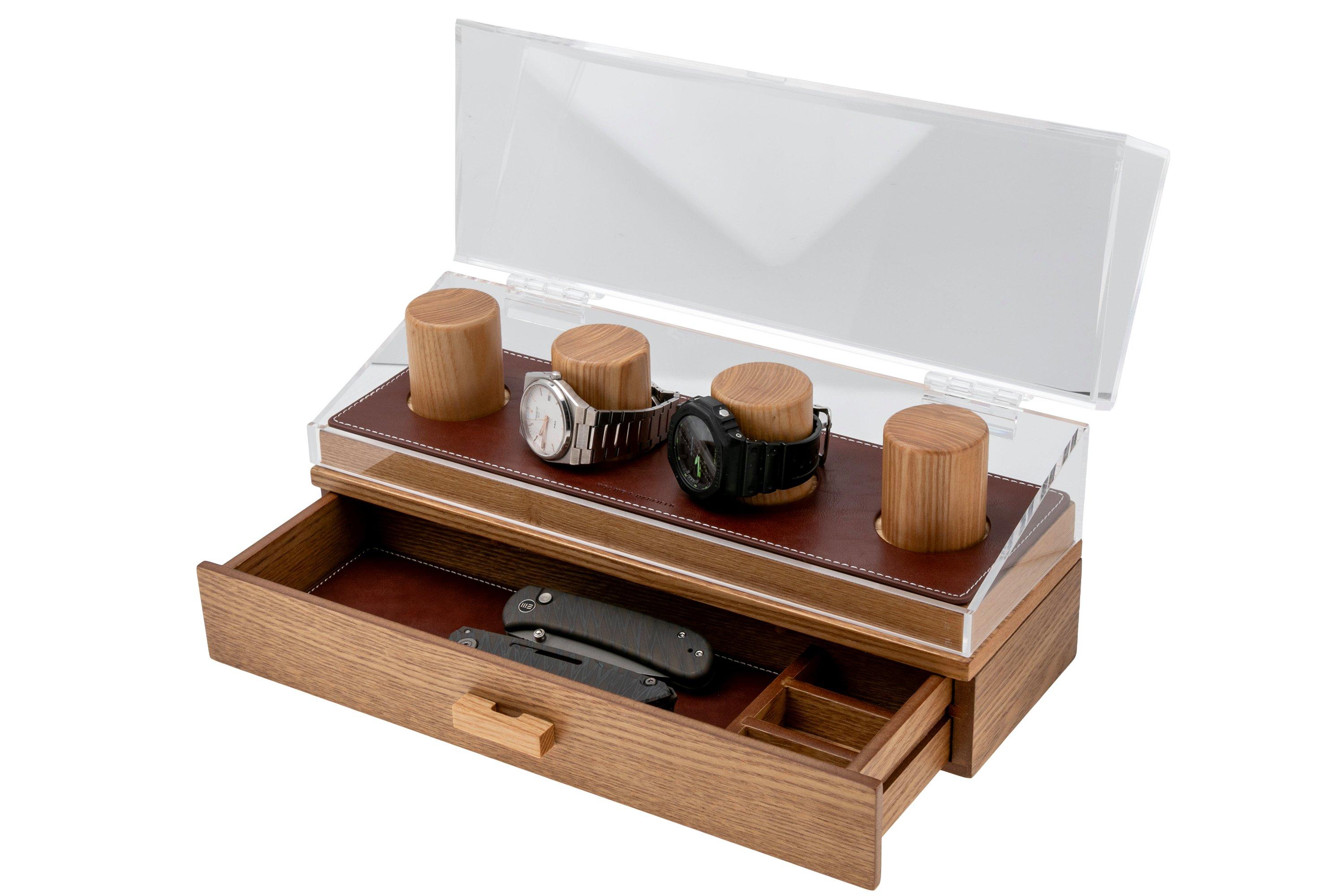 Holme & Hadfield Watch Deck Pro JB-YYKZ-0MO1 Oak, watch display for 4 ...