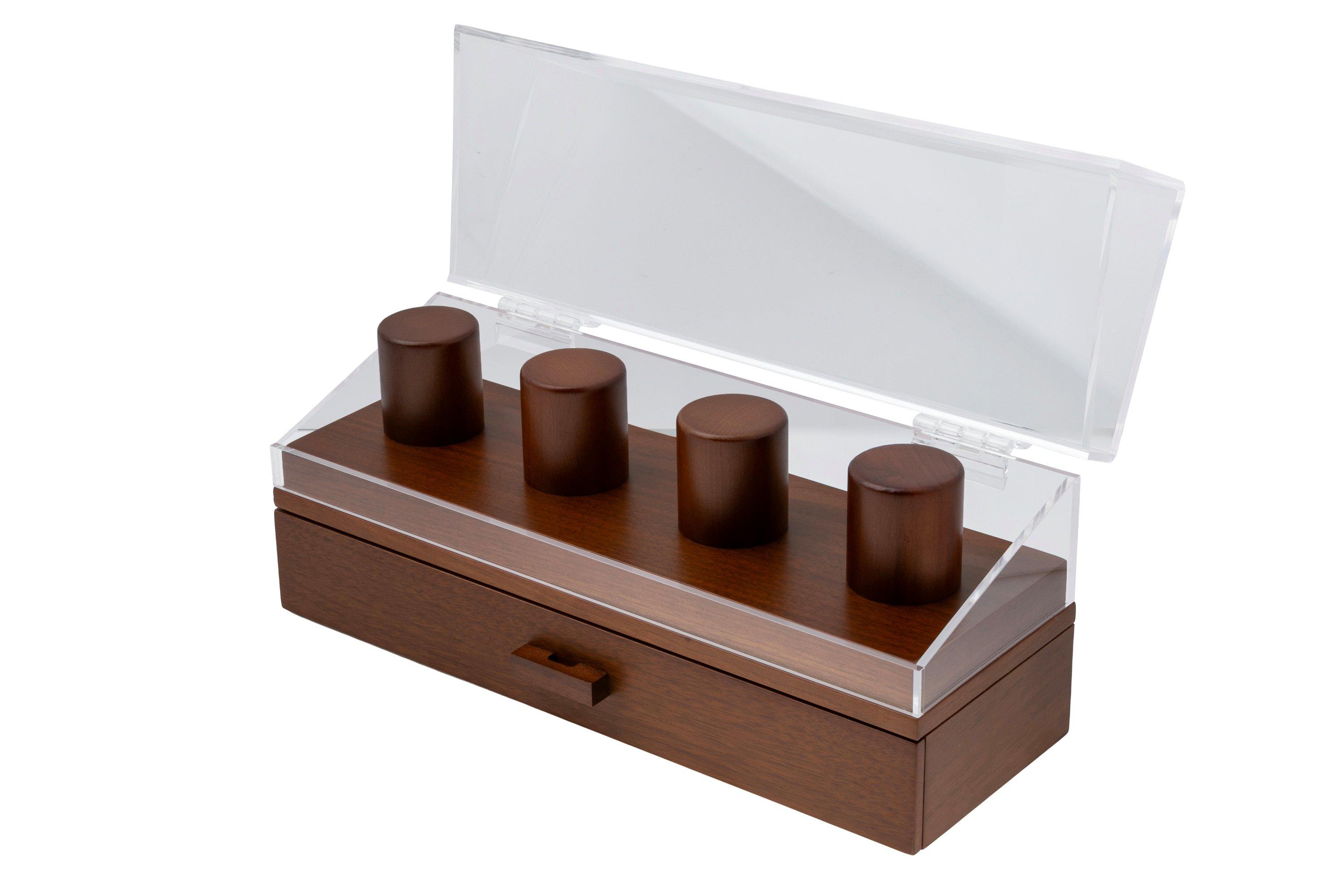 Pudełko ekspozycyjne na zegarki Holme & Hadfield Watch Deck Pro LP-Y09T-8KUM Walnut, na 4 szt ...