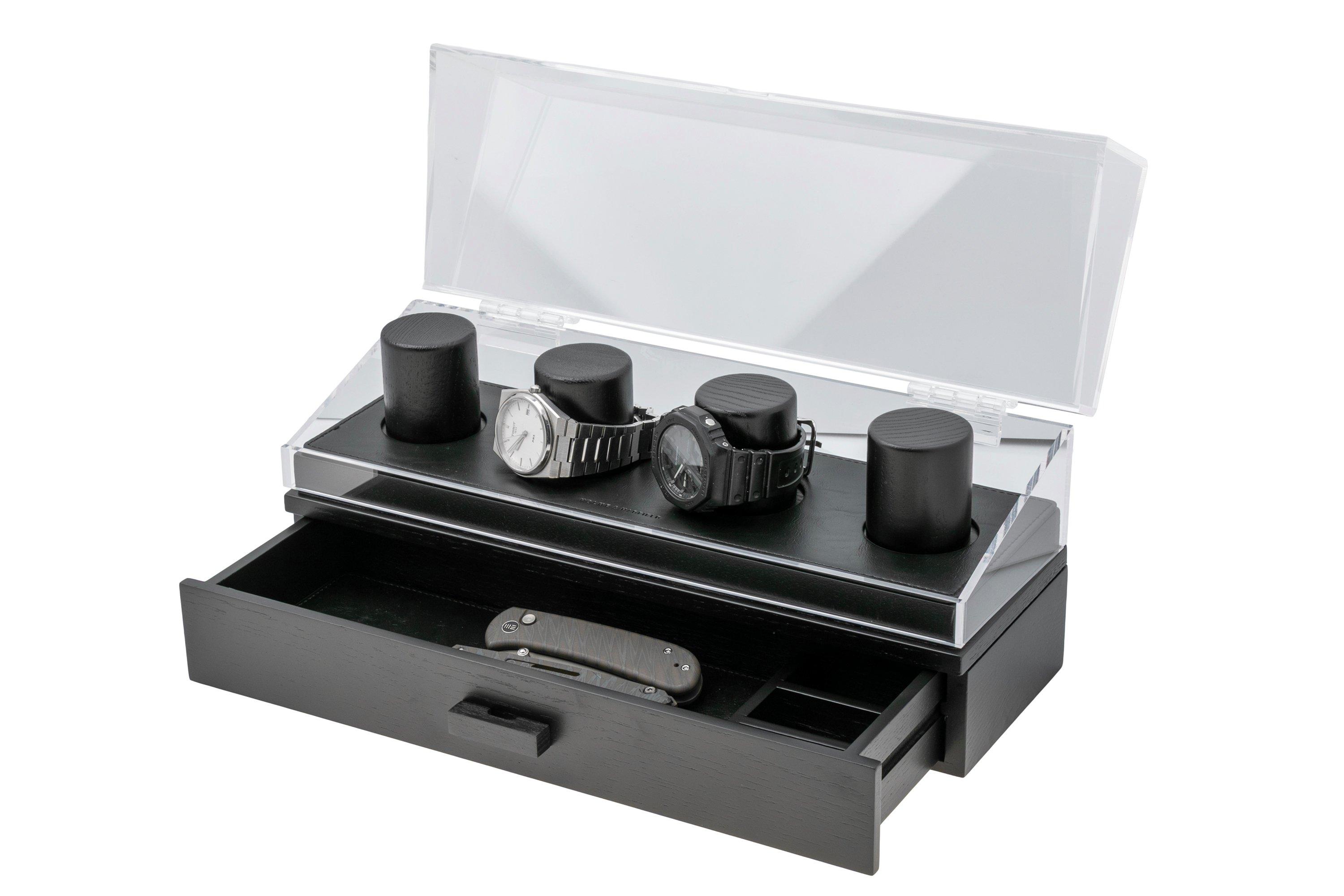 Holme & Hadfield Watch Deck Pro RE-UKC8-ZLQC Black, watch display for 4 ...